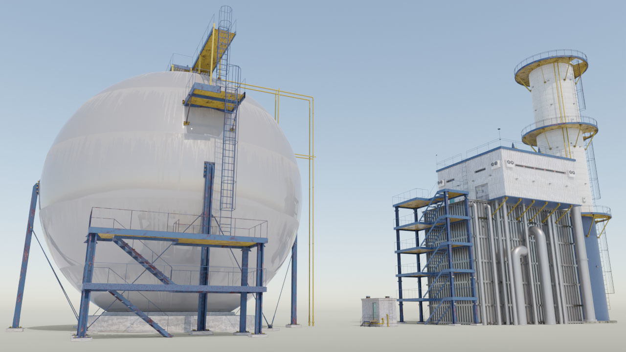 Refinery Collection 1 3D model | CGTrader