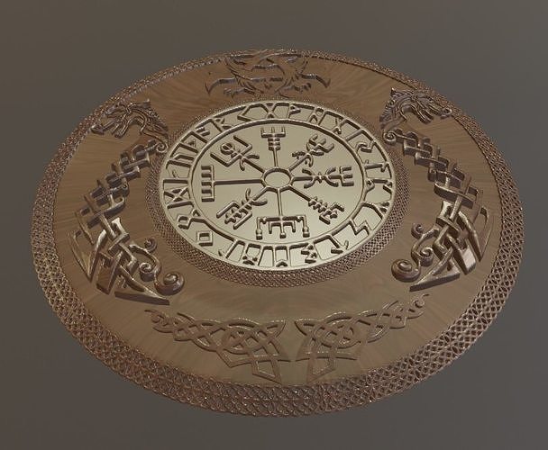 Viking shield 3D model 3D printable | CGTrader