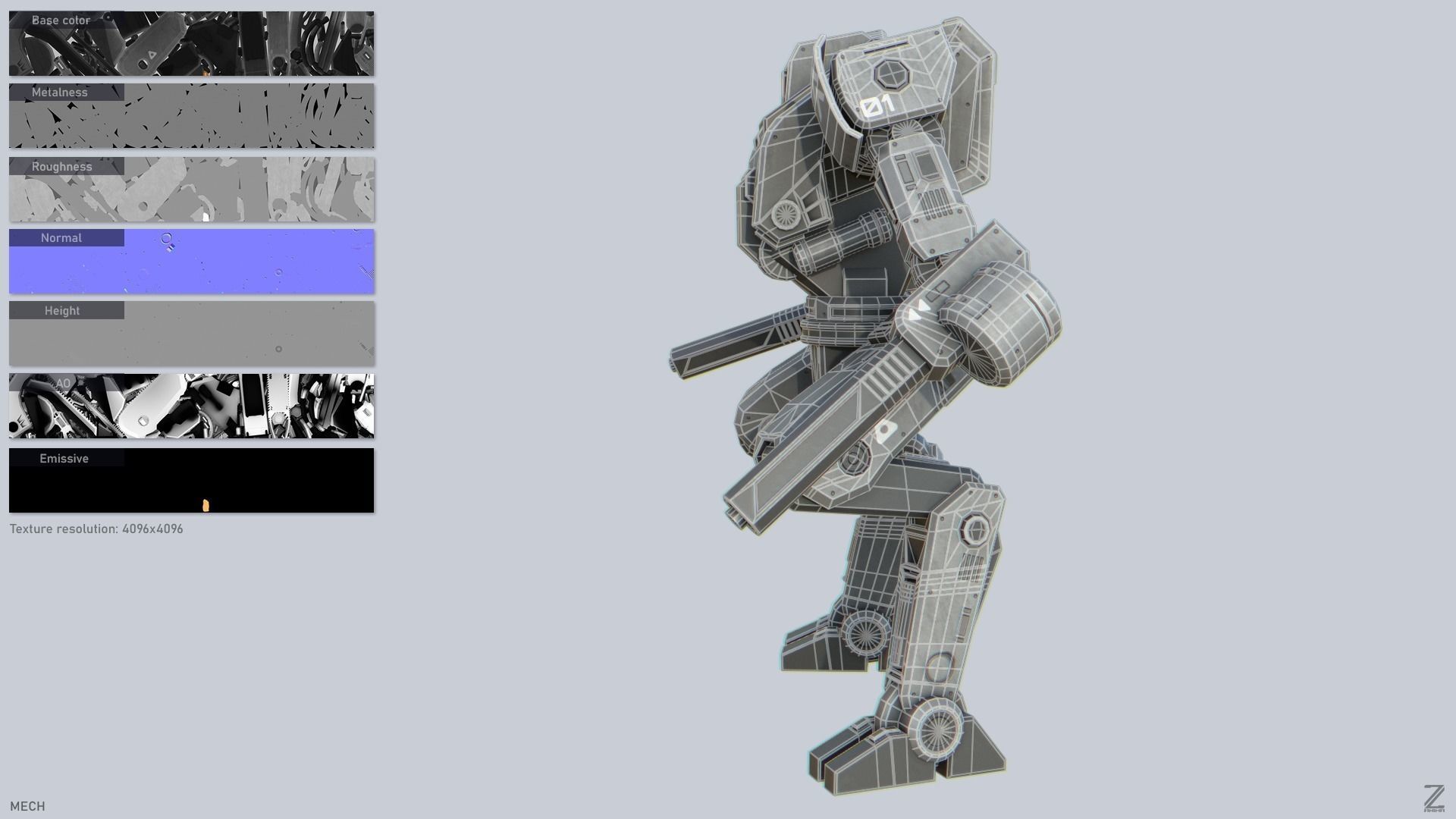 3D model Mech 01 VR / AR / low-poly | CGTrader