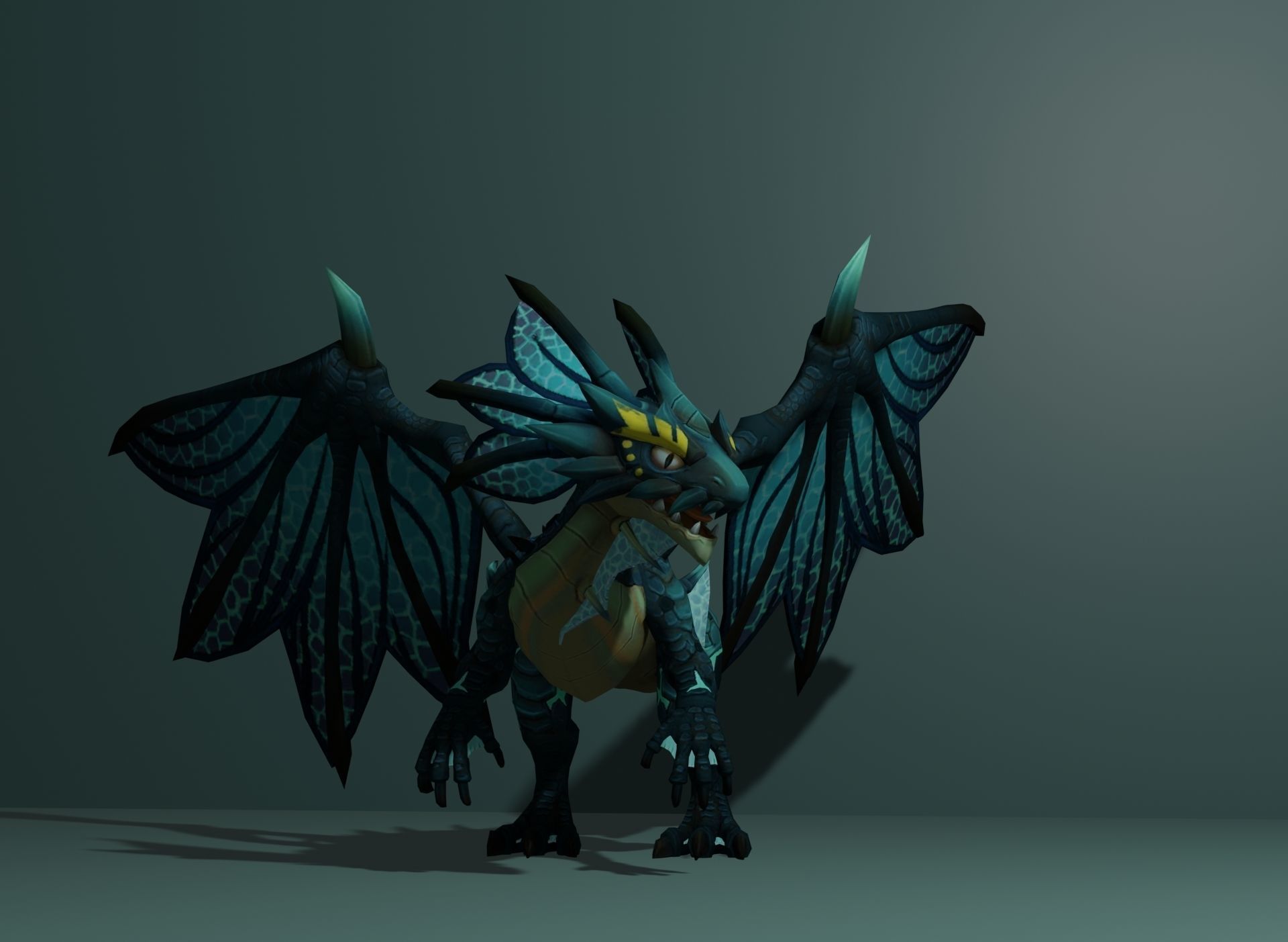 wind dragon 3D model animated rigged | CGTrader