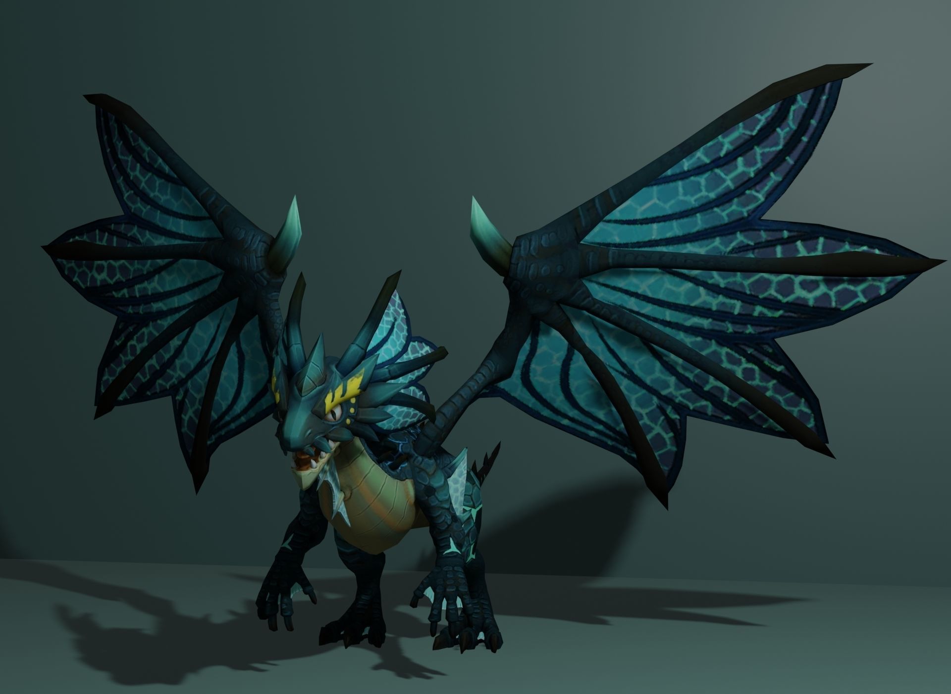 wind dragon 3D model animated rigged | CGTrader
