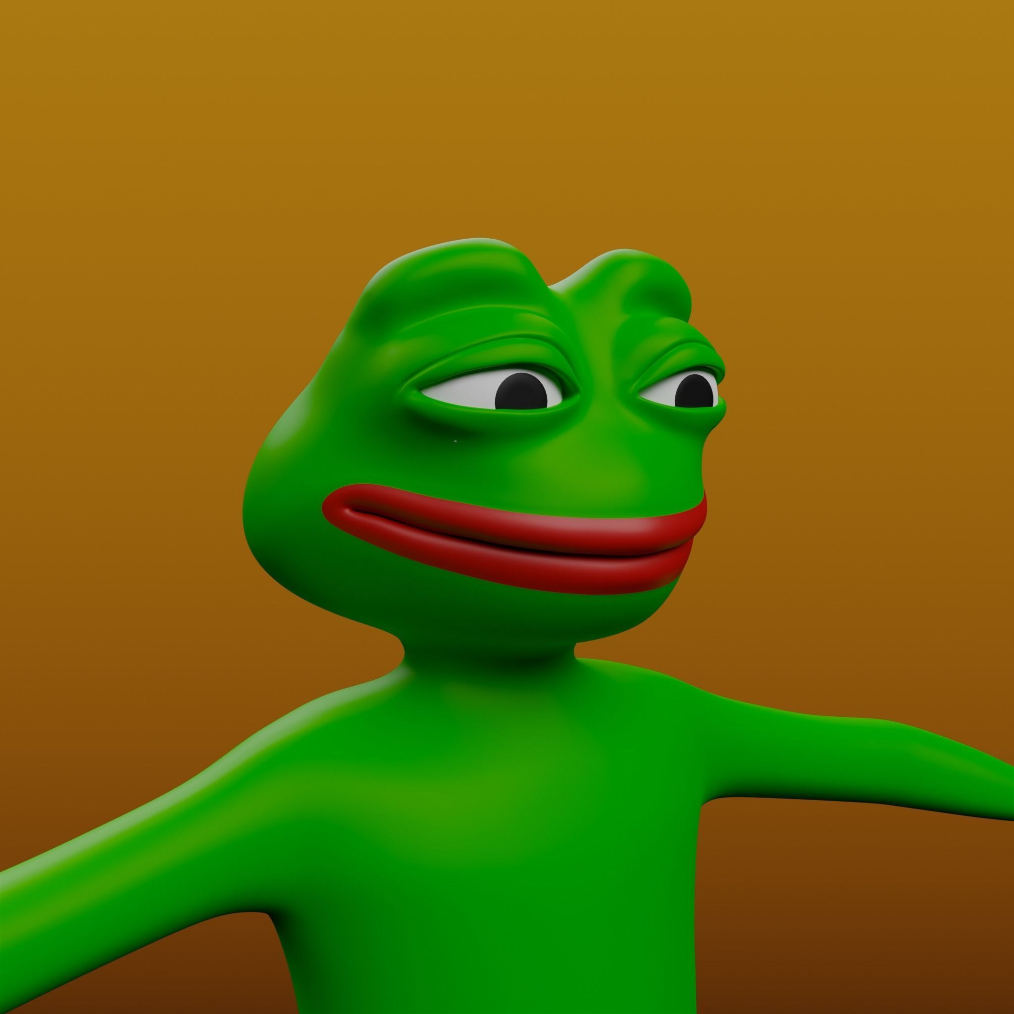 3D model Pepe the Frog Full Body Rigged Character VR / AR / low-poly ...
