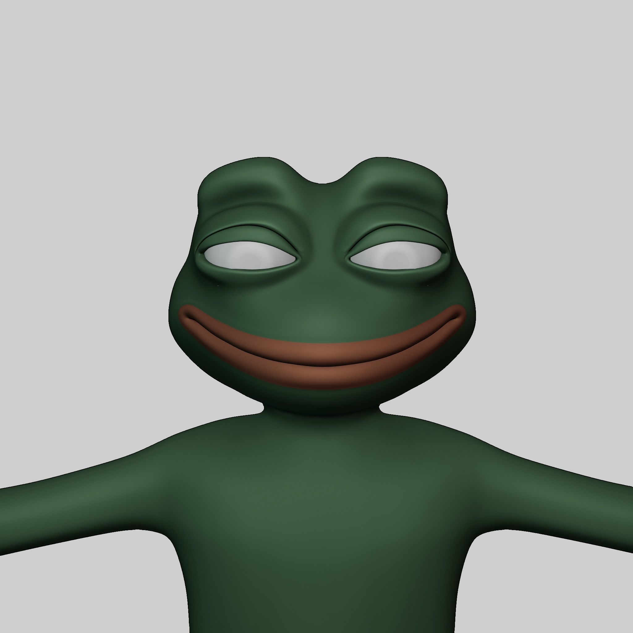 3D model Pepe the Frog Full Body Rigged Character VR / AR / low-poly ...