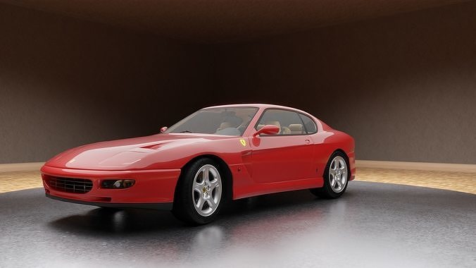 3D model 1992 Ferrari 456 GT - COMPLETE EDITION VR / AR / low-poly ...