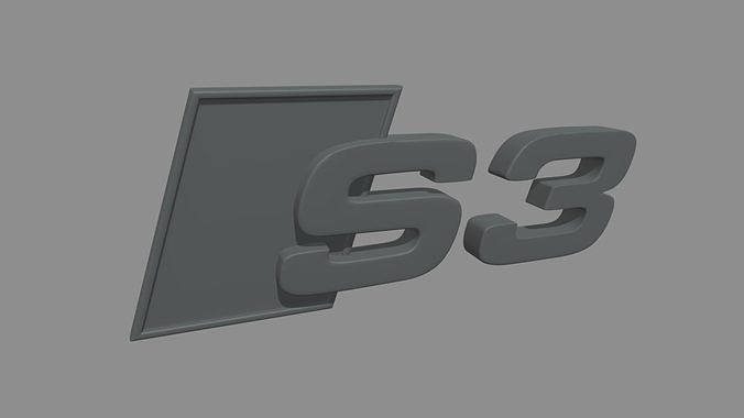 Logo Audi S3 3D model 3D printable | CGTrader