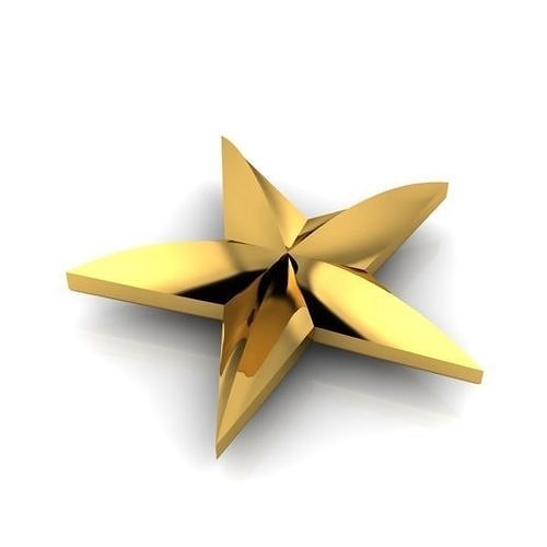 Military 3D 5 FIVE Point Star 3D model 3D printable | CGTrader