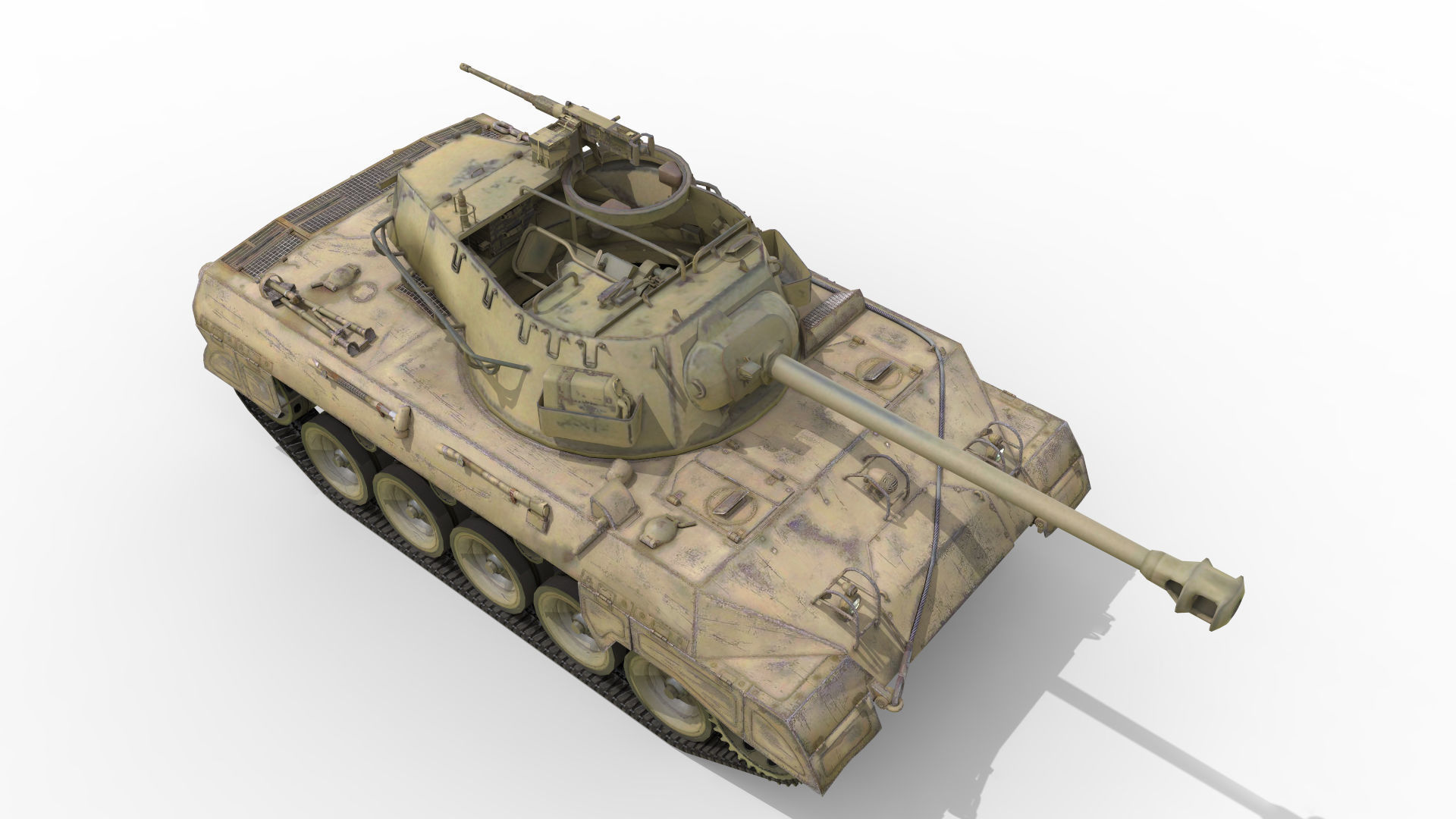 3D model Battle Tank M18 Hellcat VR / AR / low-poly | CGTrader