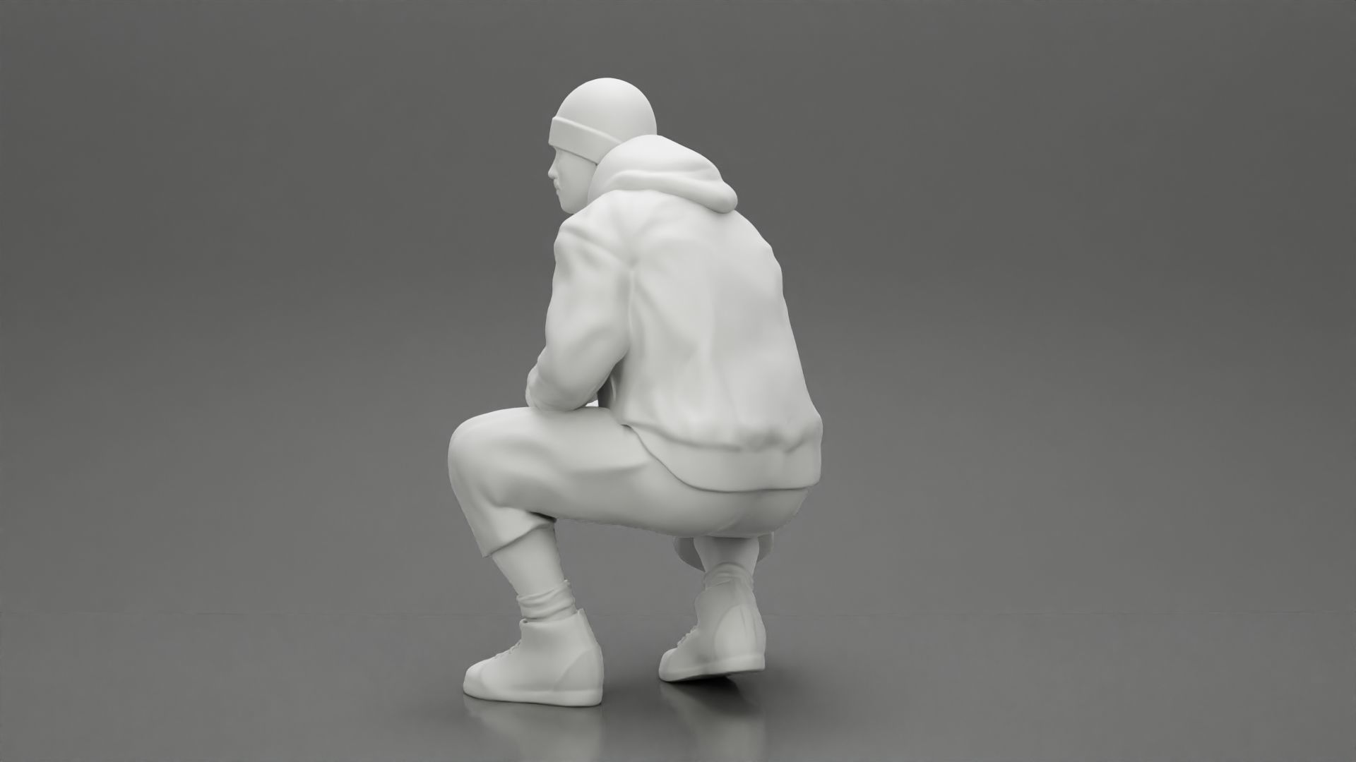 gangster homies sitting in hat and open jacket and short 3D model 3D ...