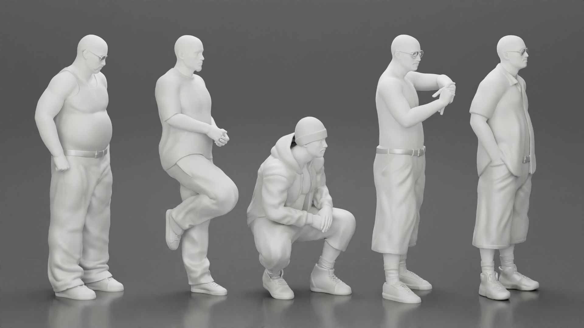 The 5 Gangster Homies Collection | CGTrader