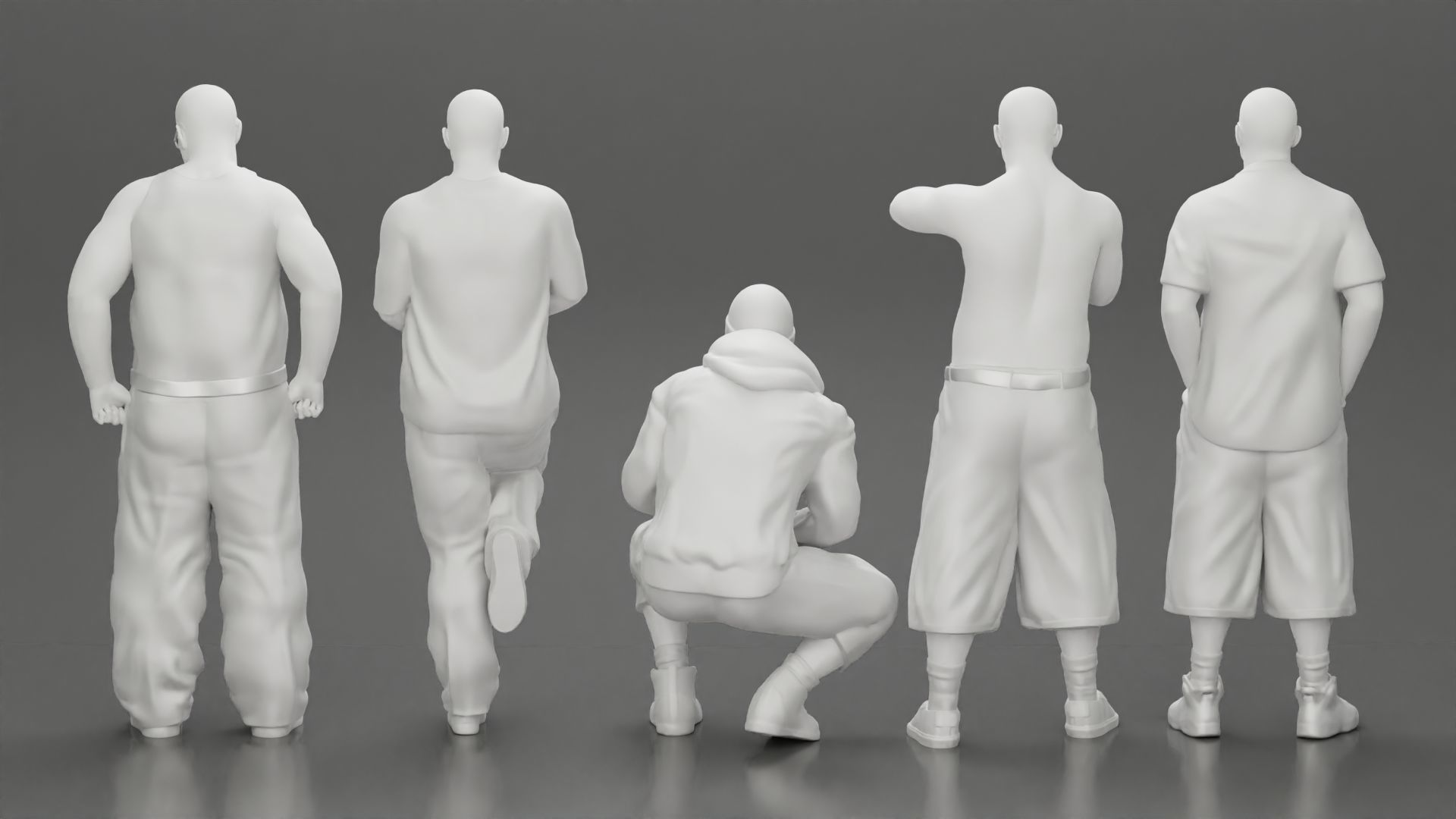 The 5 Gangster Homies Collection | CGTrader