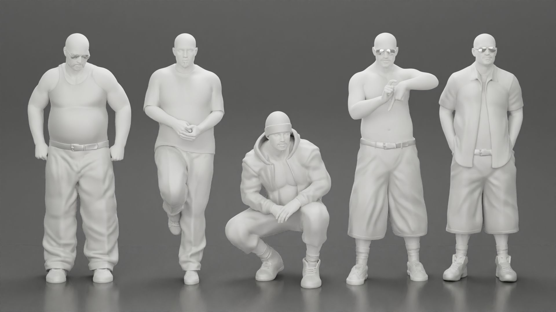 The 5 Gangster Homies Collection | CGTrader