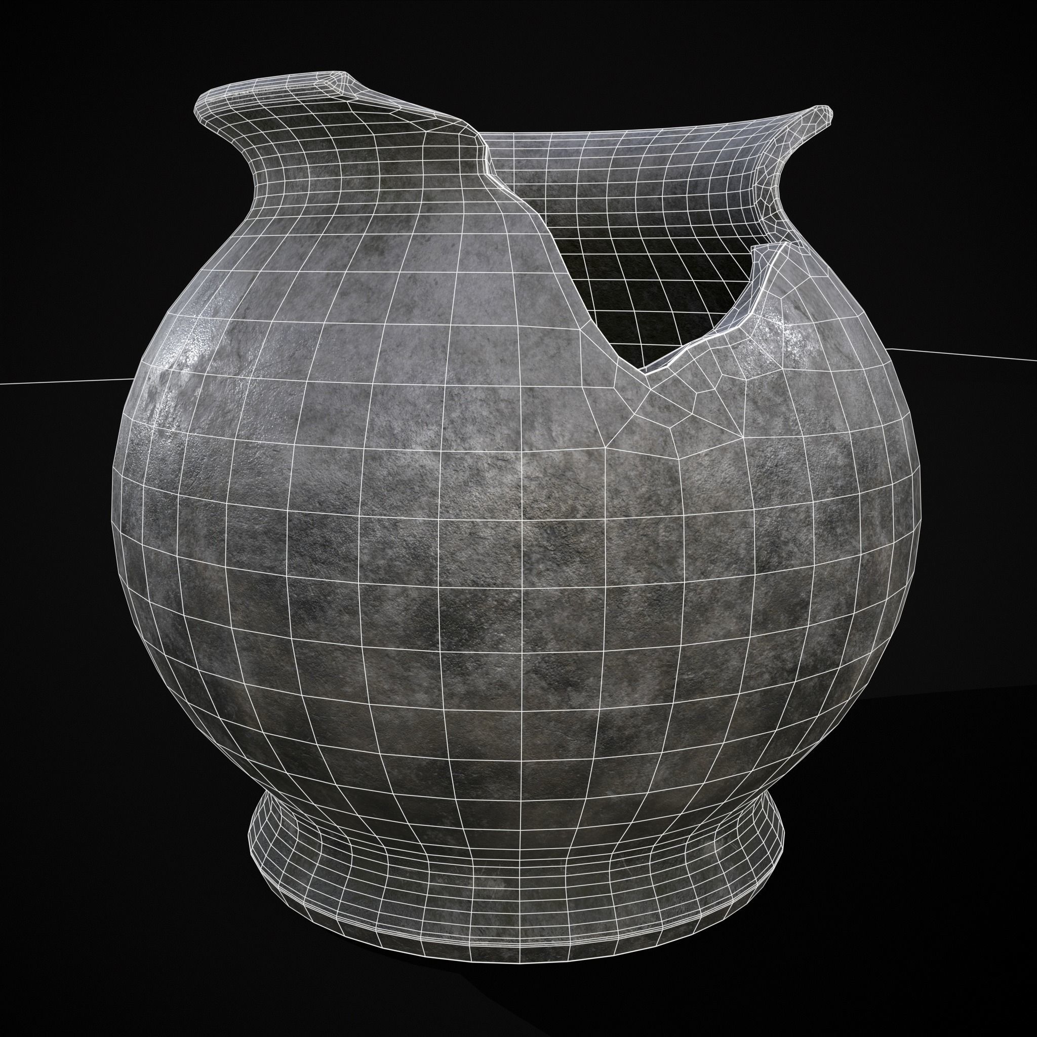 3D model Cracked Vase VR / AR / low-poly | CGTrader