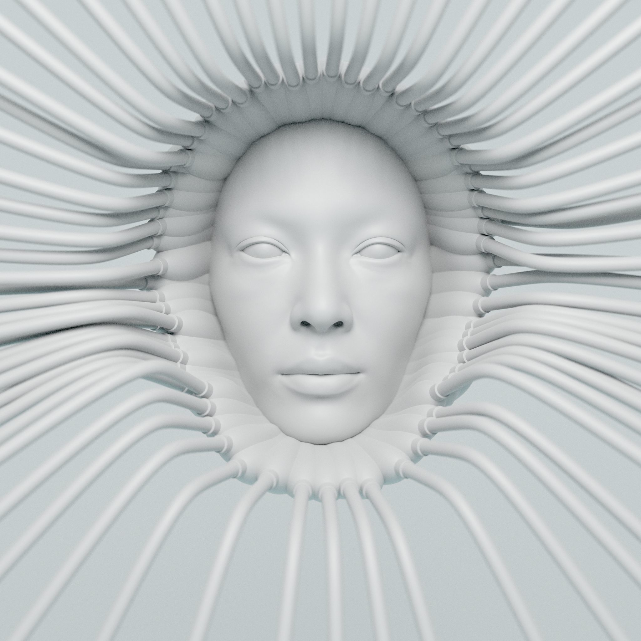 Floating Android Face 3D model | CGTrader