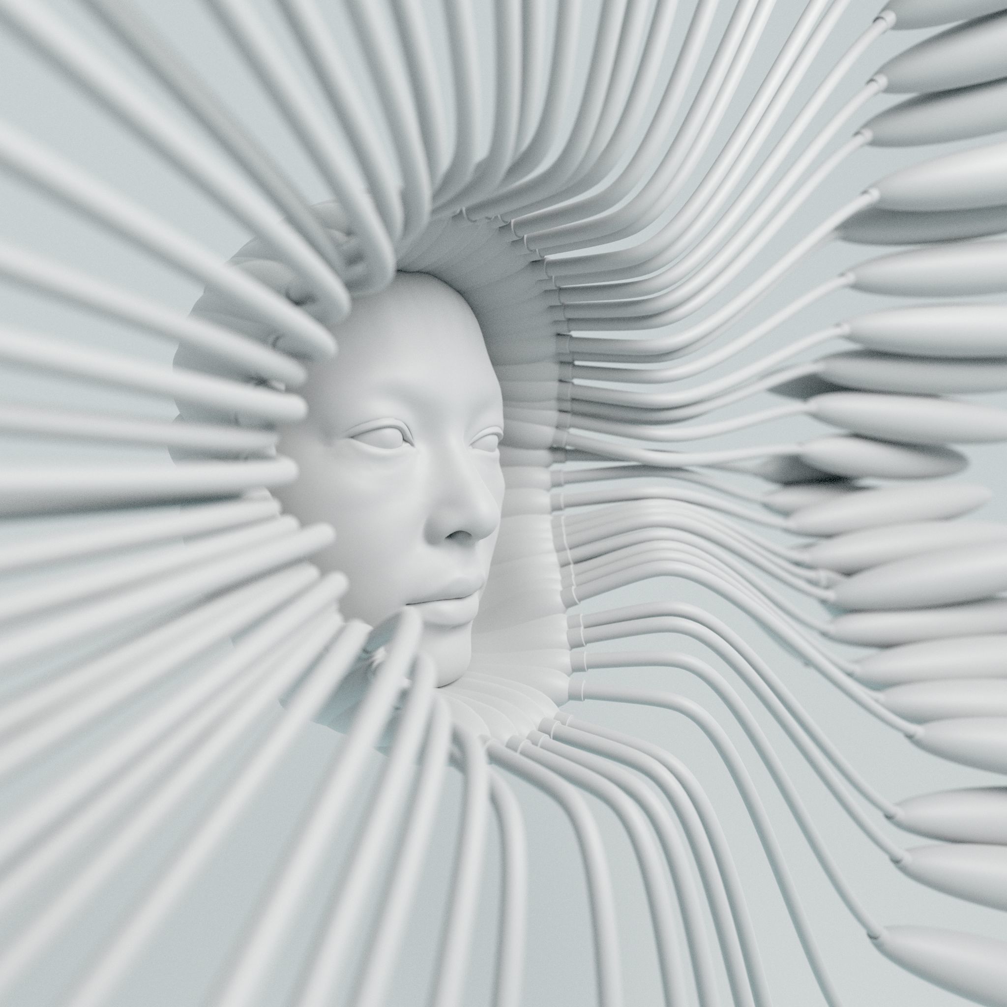 Floating Android Face 3D model | CGTrader