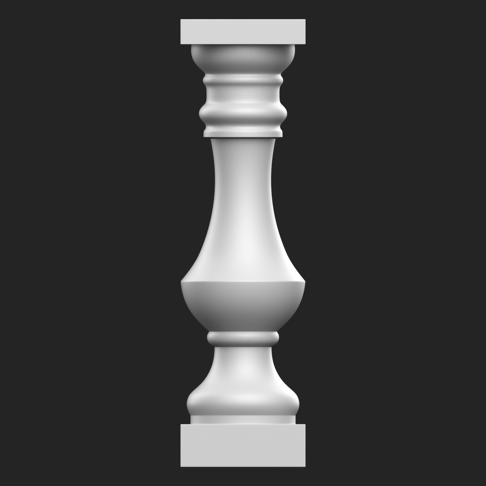 3D model Baluster Base Mesh VR / AR / low-poly | CGTrader