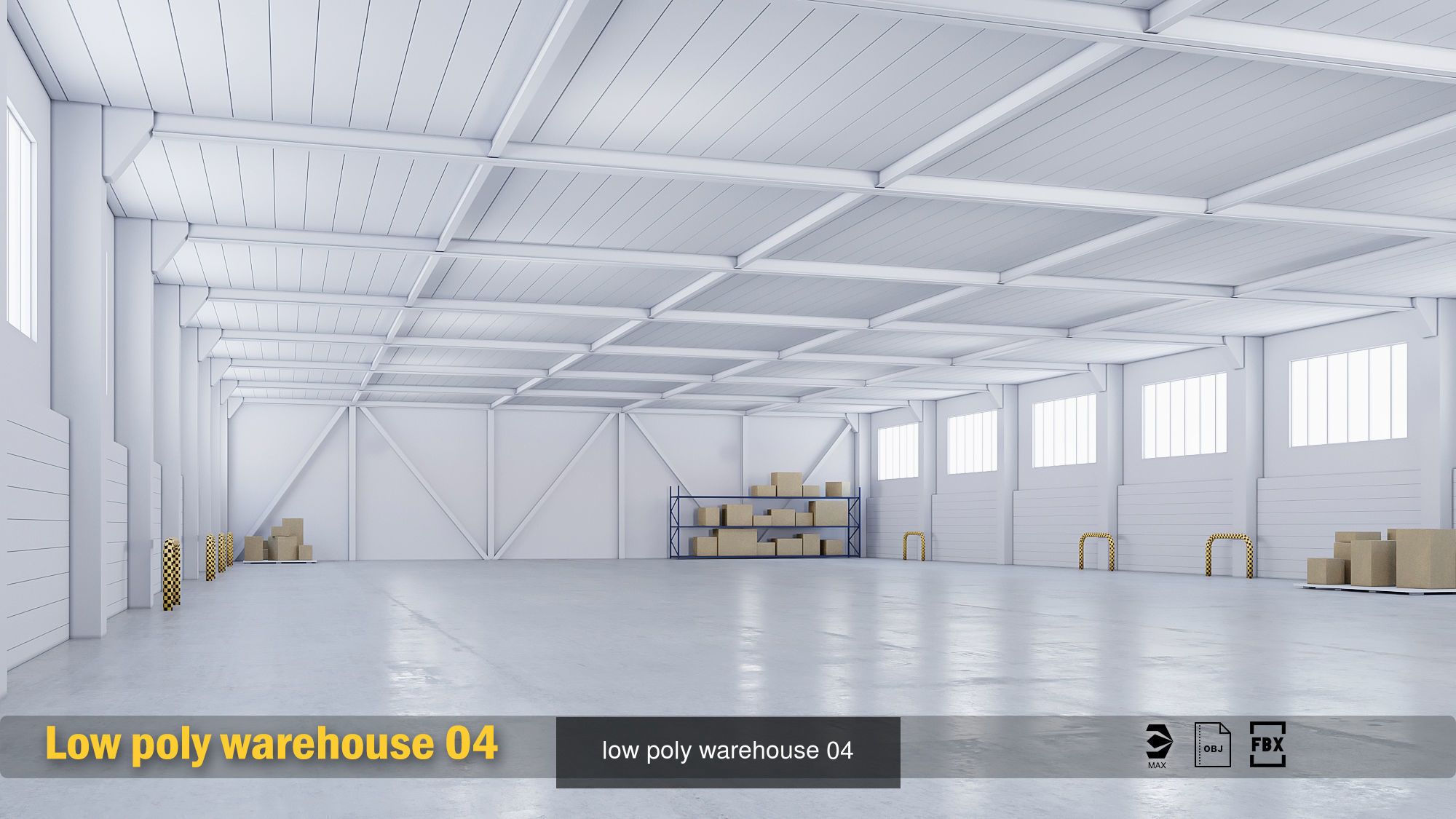 5 Low Poly Warehouse Collection vol 01 VR / AR / low-poly | CGTrader
