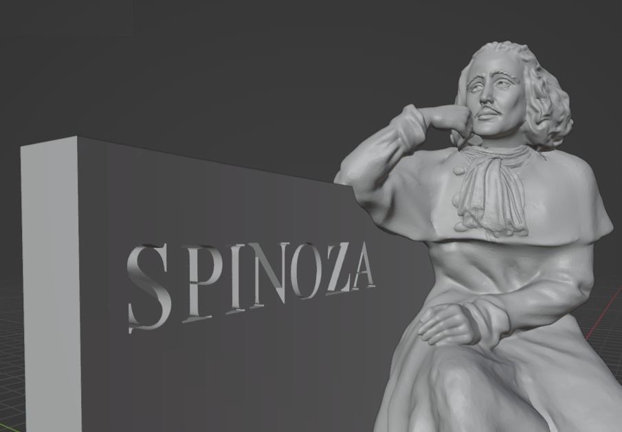 Baruch Spinoza Statue 3D model 3D printable | CGTrader
