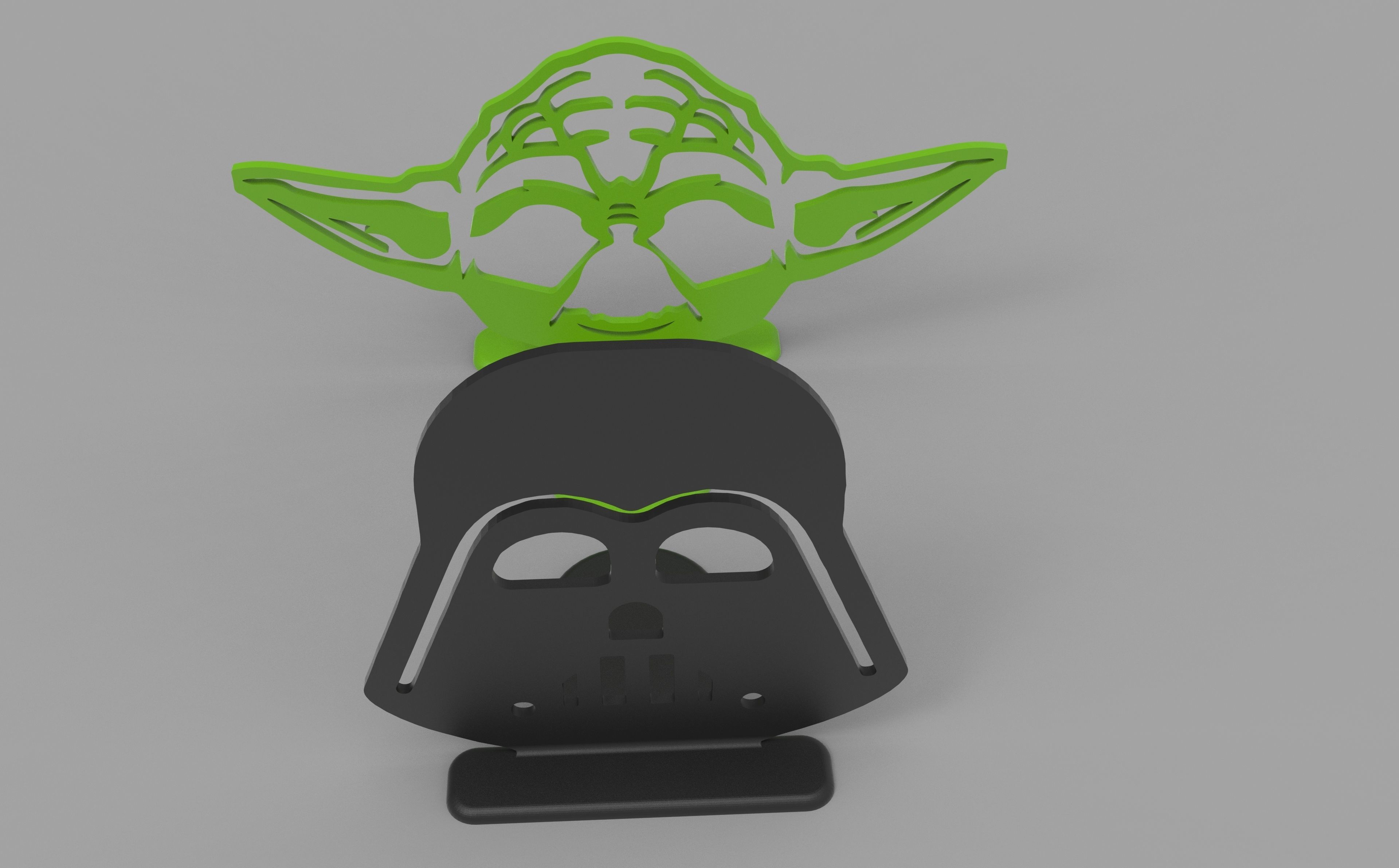 darth vader and yoda book ends 3D model 3D printable | CGTrader