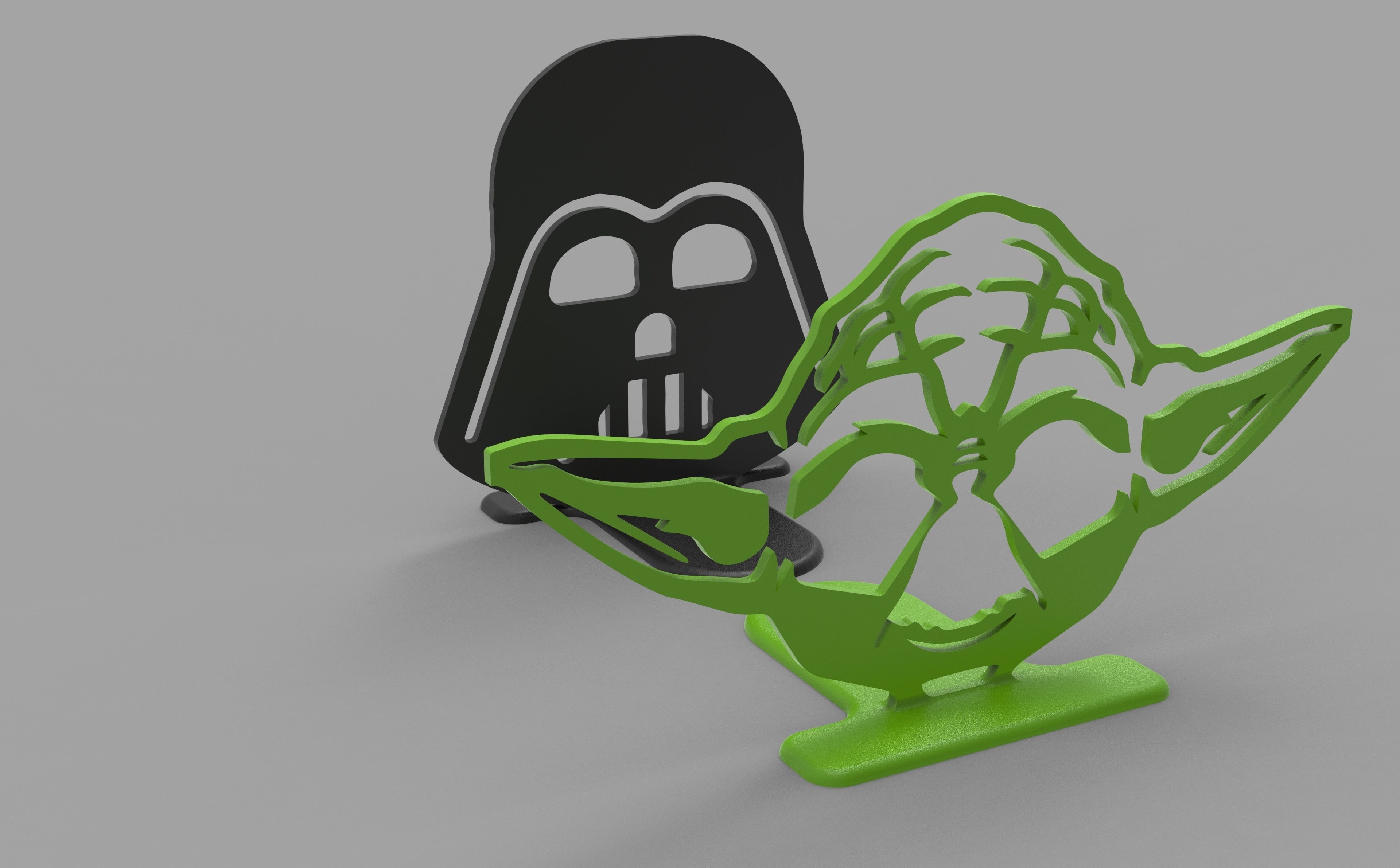 darth vader and yoda book ends 3D model 3D printable | CGTrader