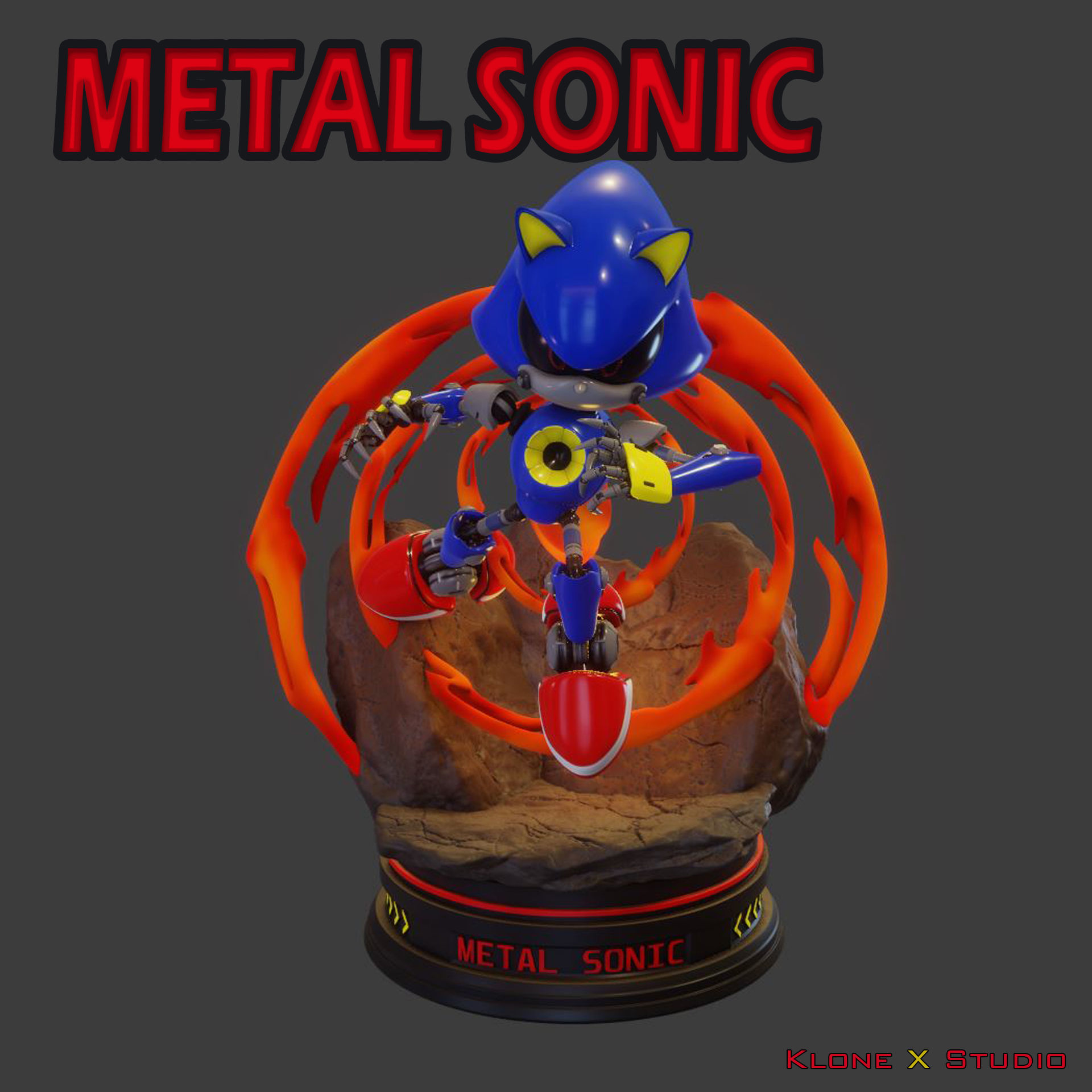 METAL SONIC 3D model 3D printable | CGTrader