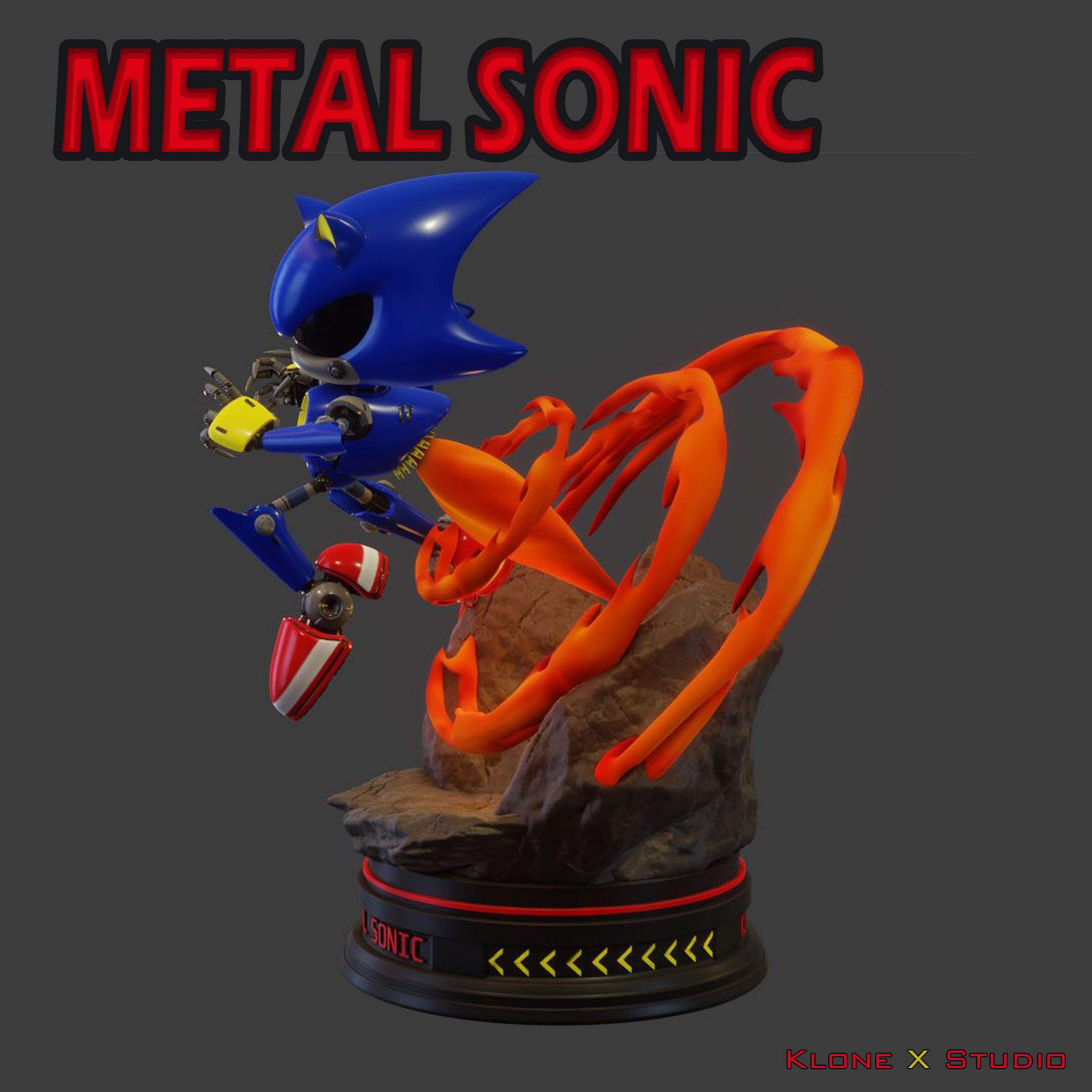 METAL SONIC 3D model 3D printable | CGTrader