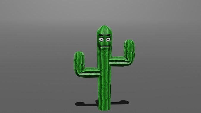 3D model 3D Cactus character VR / AR / low-poly | CGTrader