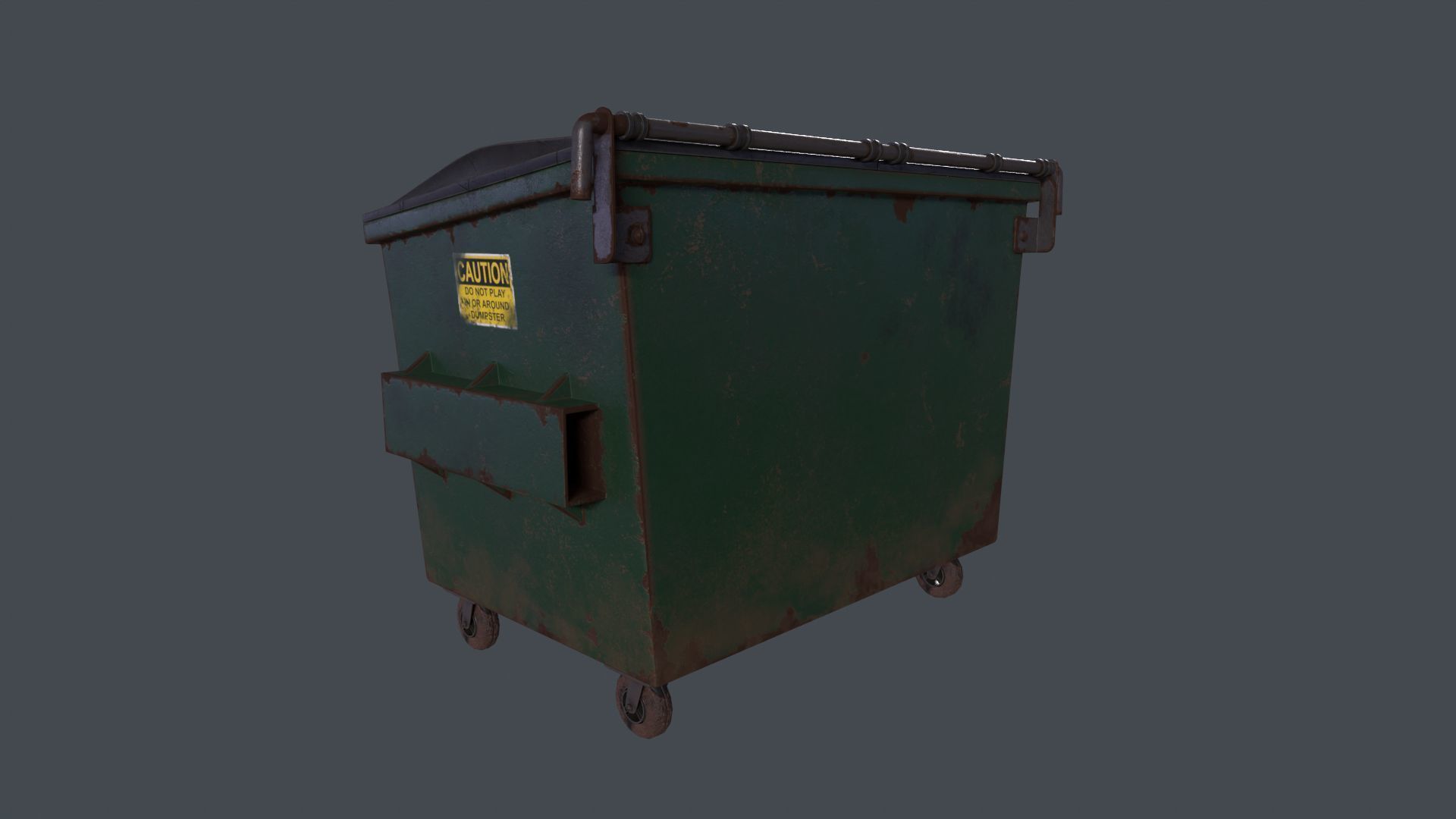 3D model PBR Dumpster mid poly weathered VR and Game model VR / AR / low-poly | CGTrader