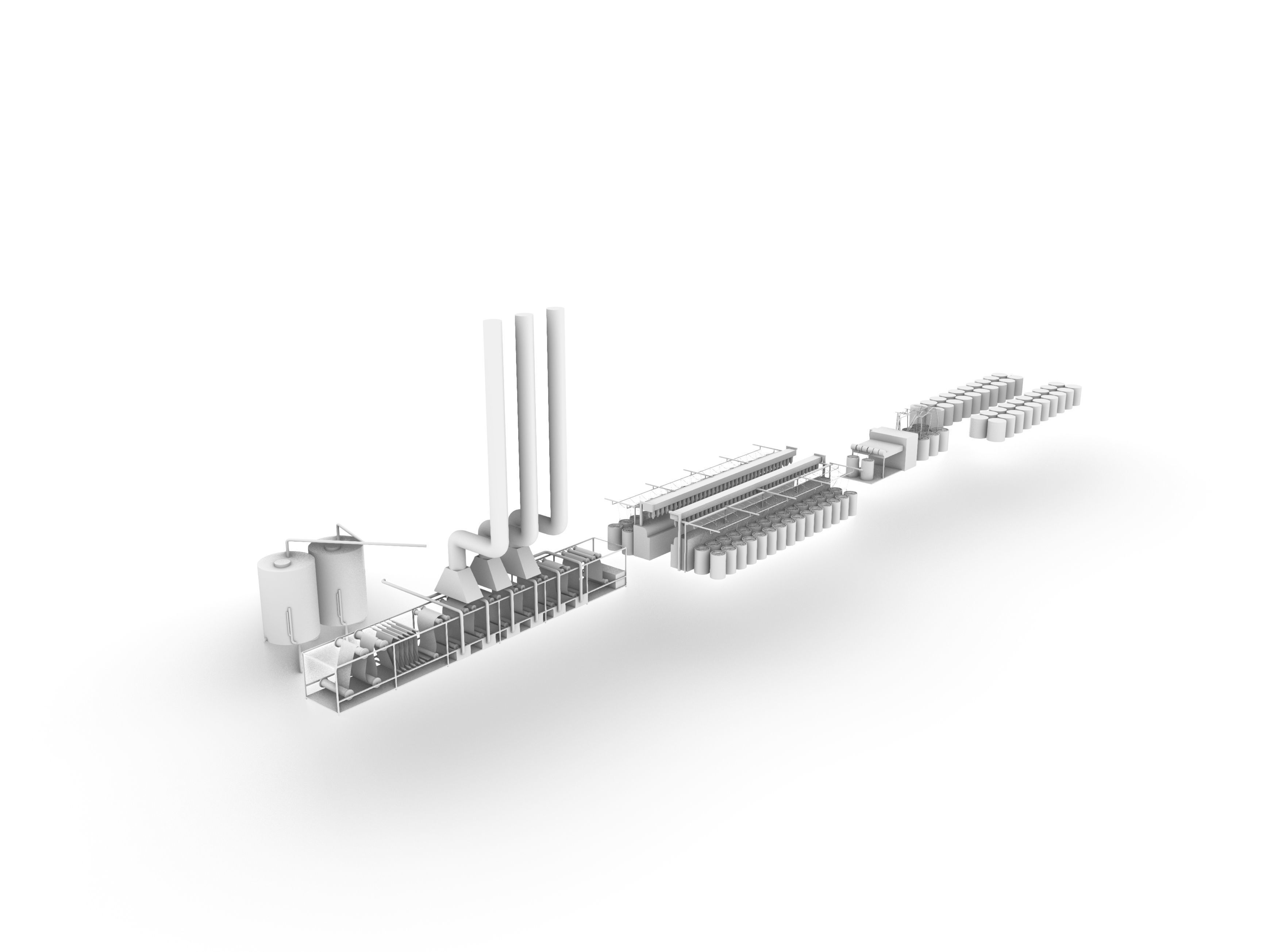 Denim-textile Manufacturing Machines 3D model | CGTrader