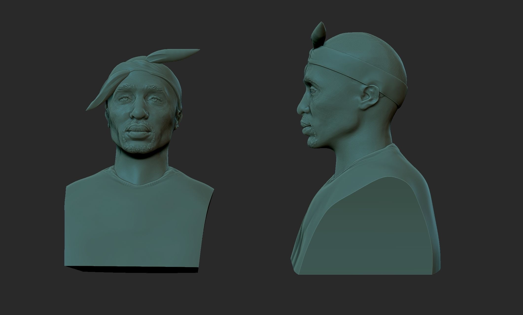 Tupac Amaru Shakur 3D model 3D printable | CGTrader