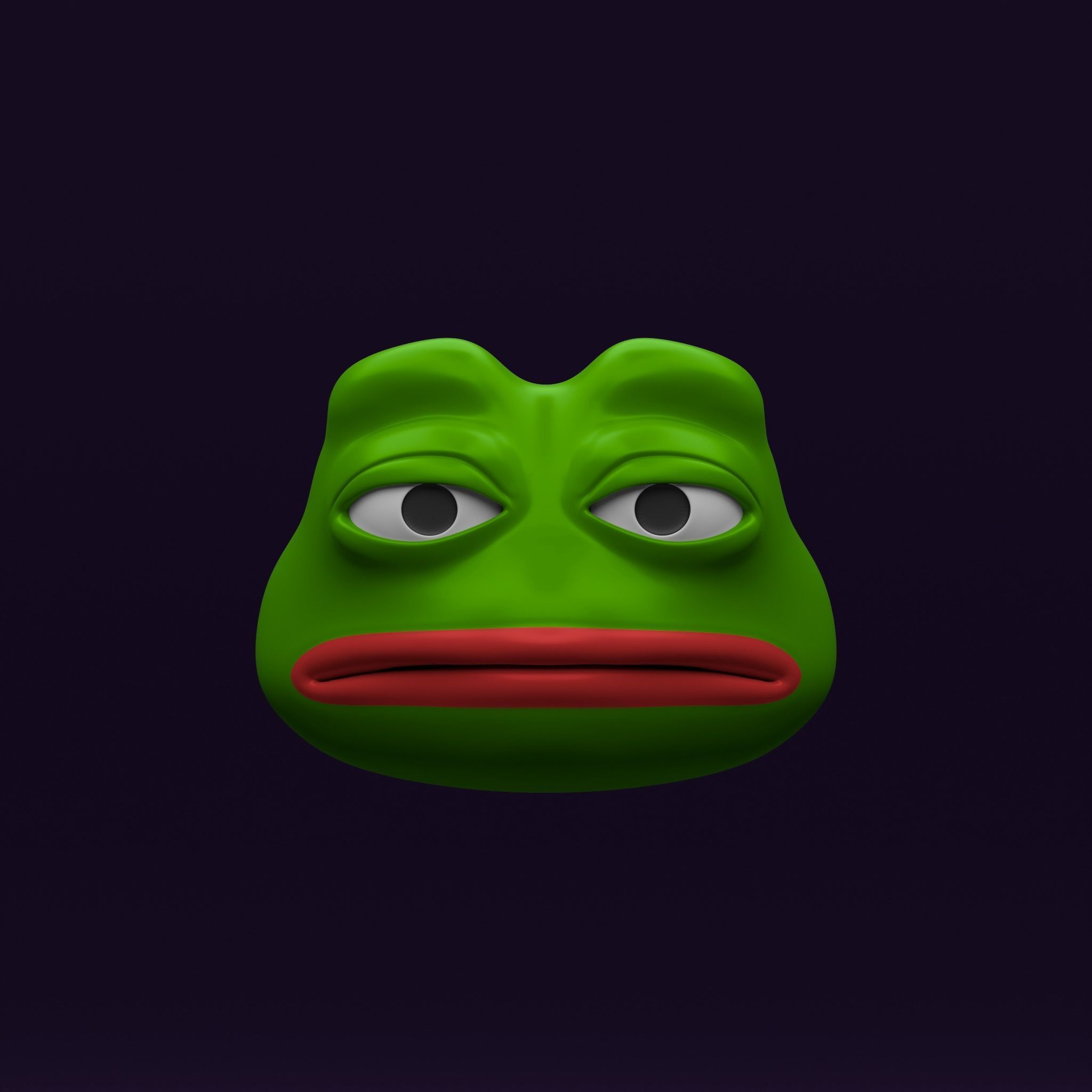 3D model Pepe the Frog - Base Head Model VR / AR / low-poly | CGTrader