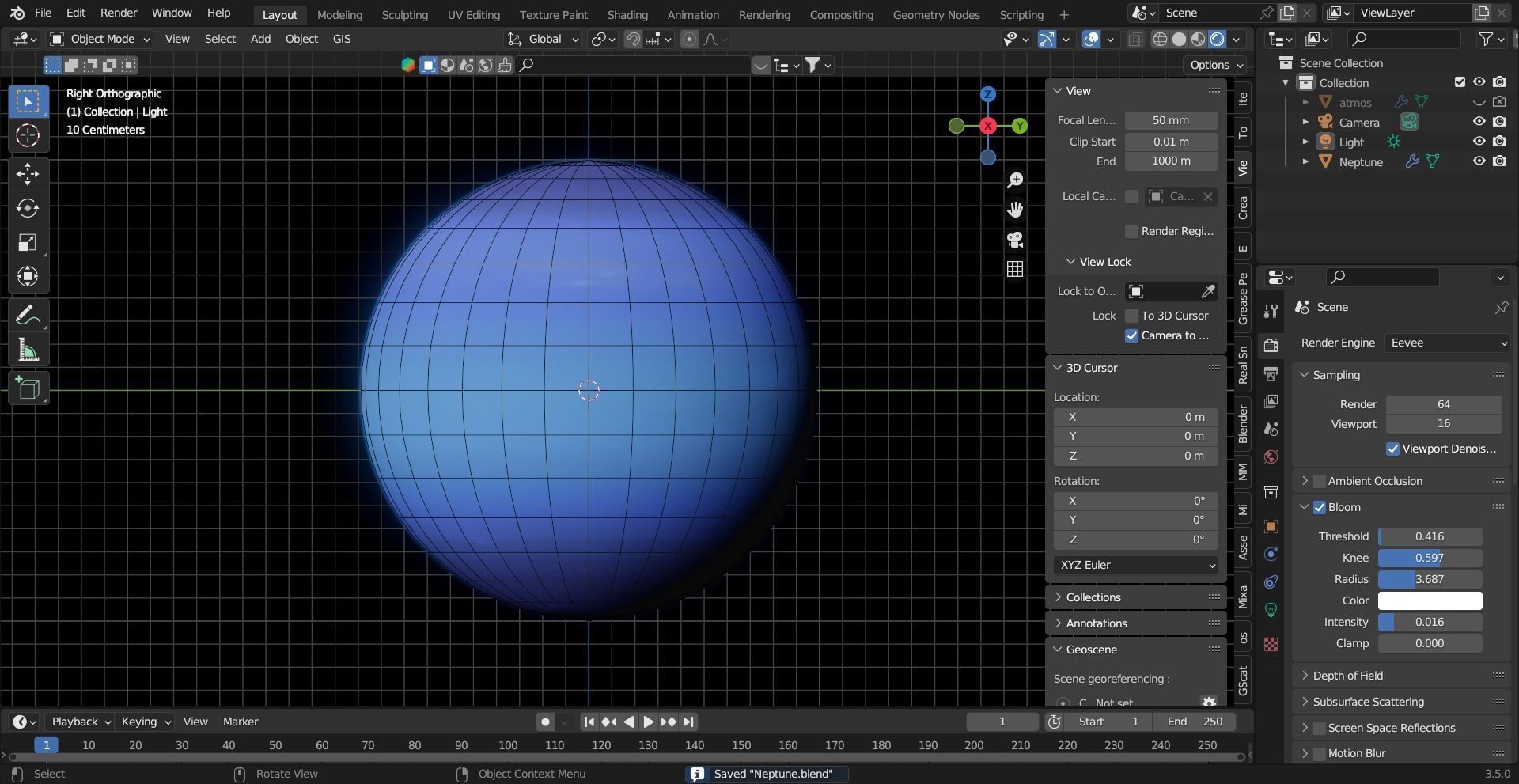3D model Neptune 8k high res 3D model VR / AR / low-poly | CGTrader