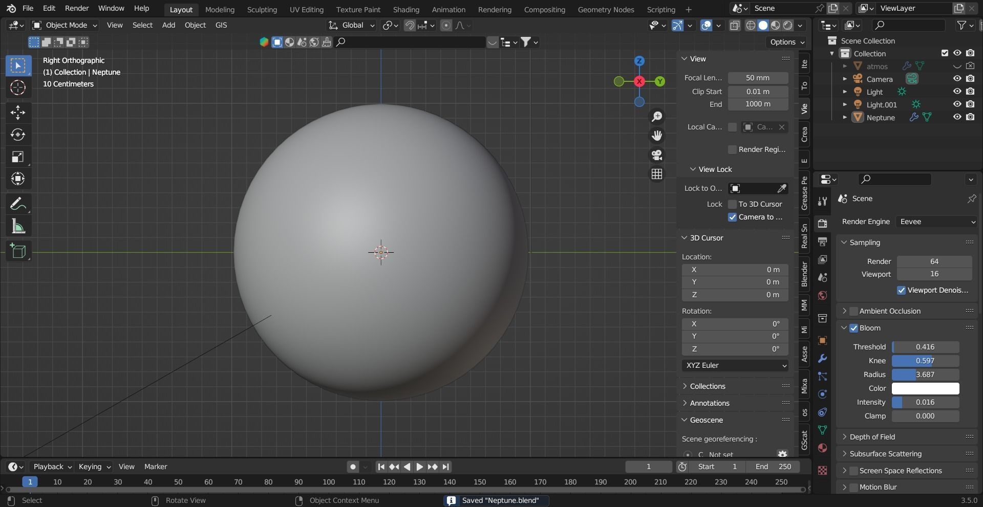 3D model Neptune 8k high res 3D model VR / AR / low-poly | CGTrader