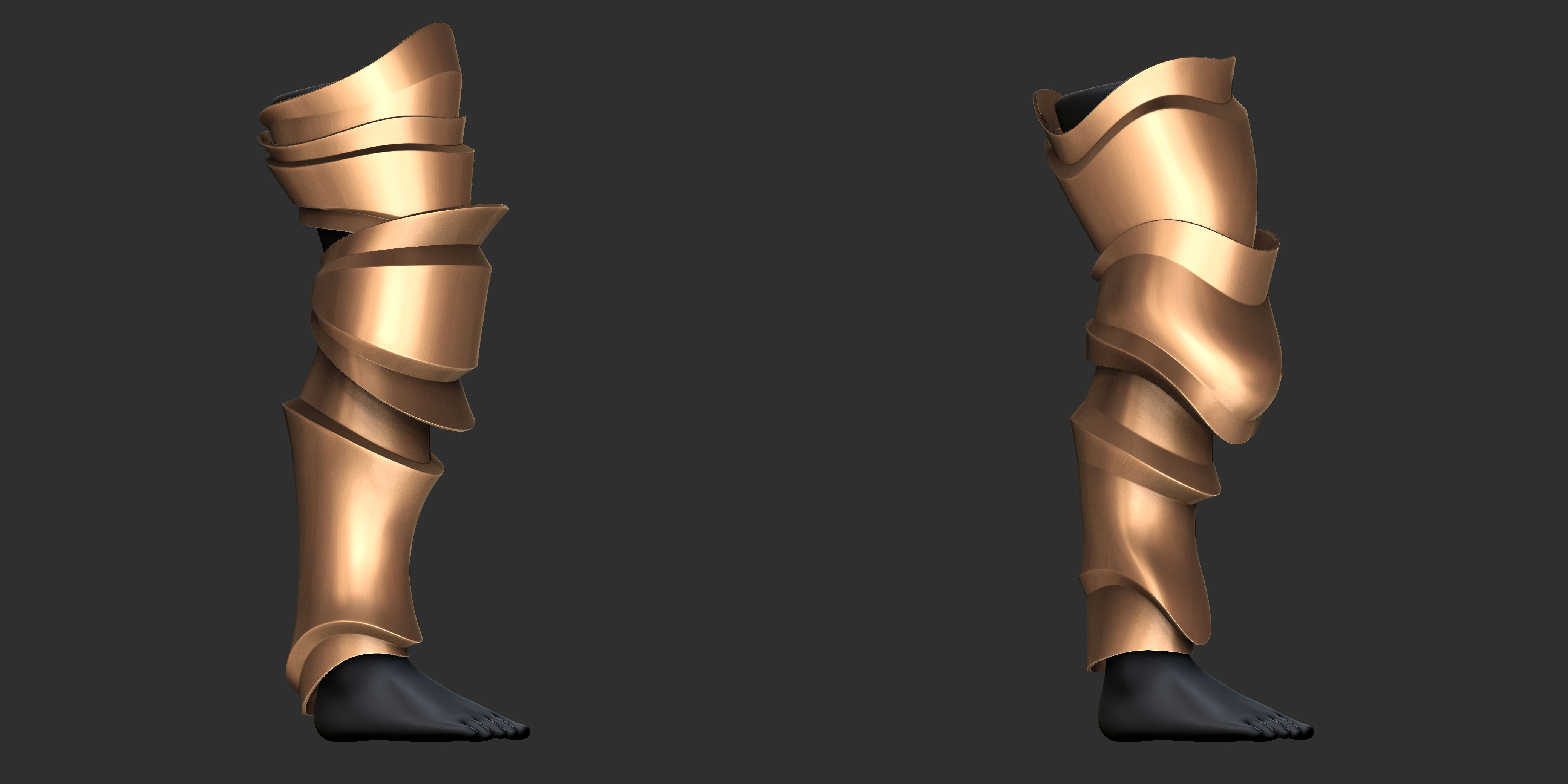 3D model 50 Leg Armor Pack Highpoly and Lowpoly With UVs VR / AR / low ...