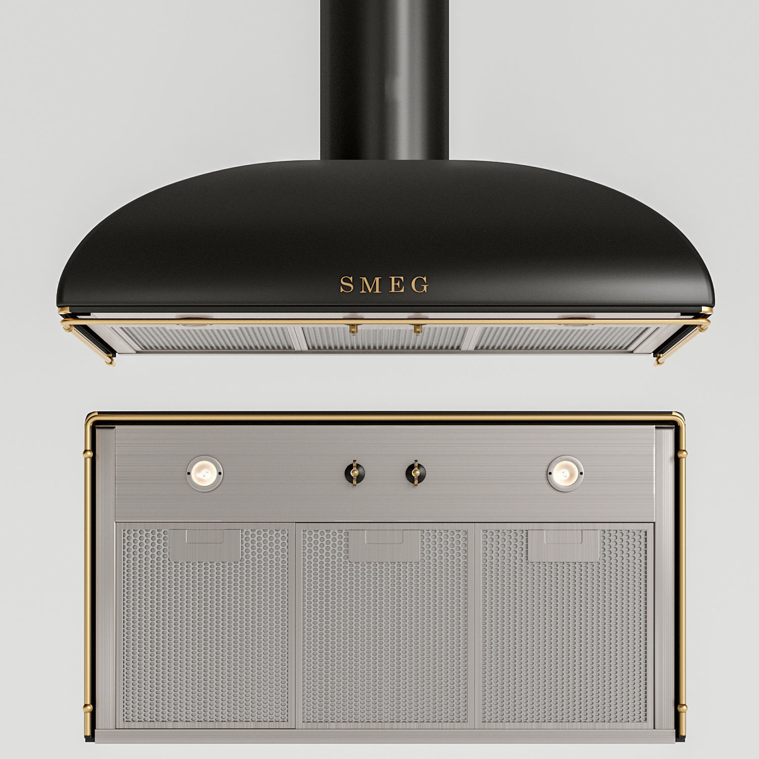 smeg black appliance 3D model | CGTrader