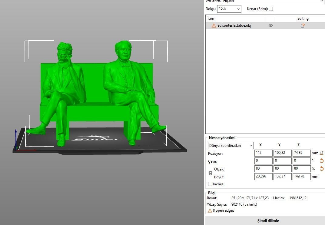 Edison and Tesla Statue 3D model 3D printable | CGTrader