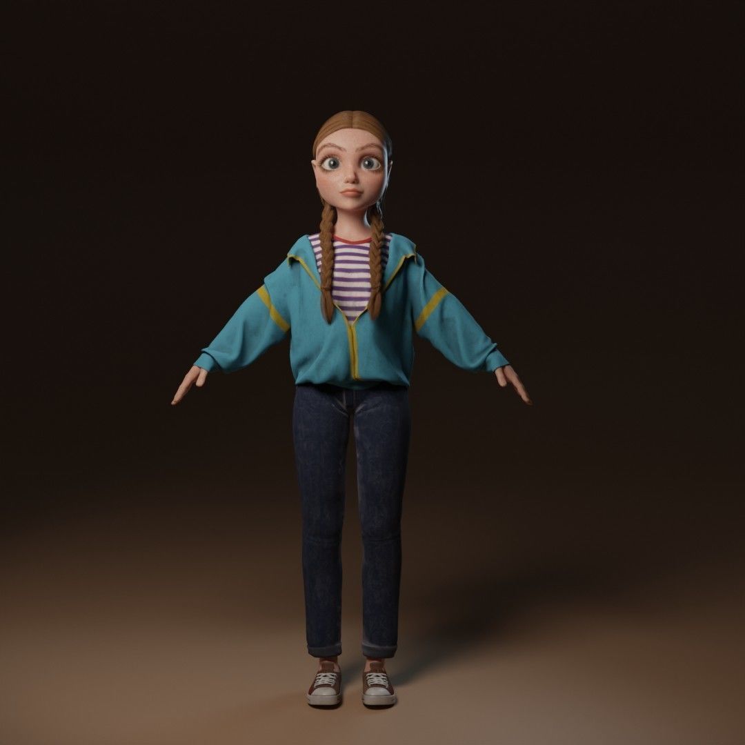 3D model Stylized Low Poly 3D Character Max VR / AR / low-poly | CGTrader