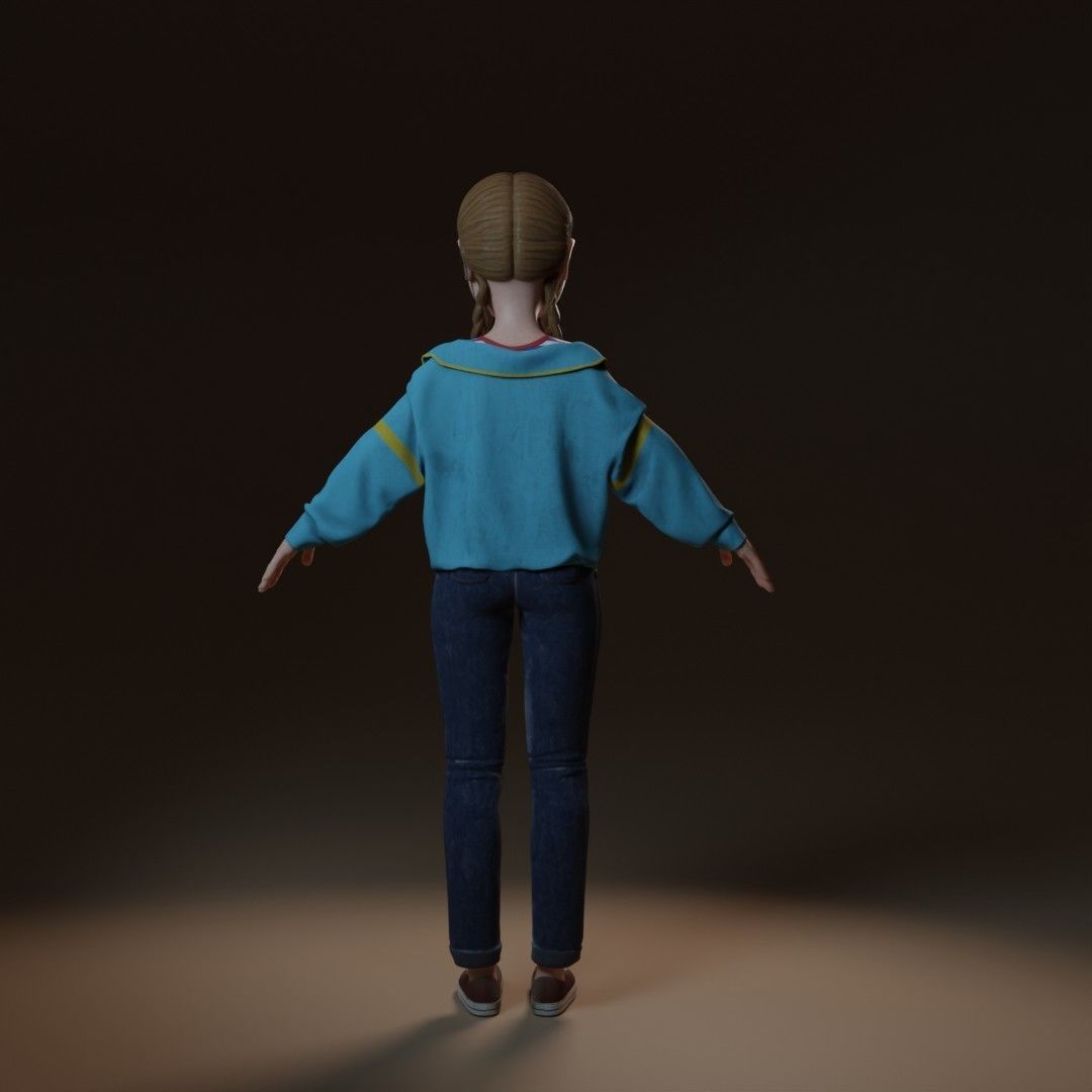 3D model Stylized Low Poly 3D Character Max VR / AR / low-poly | CGTrader