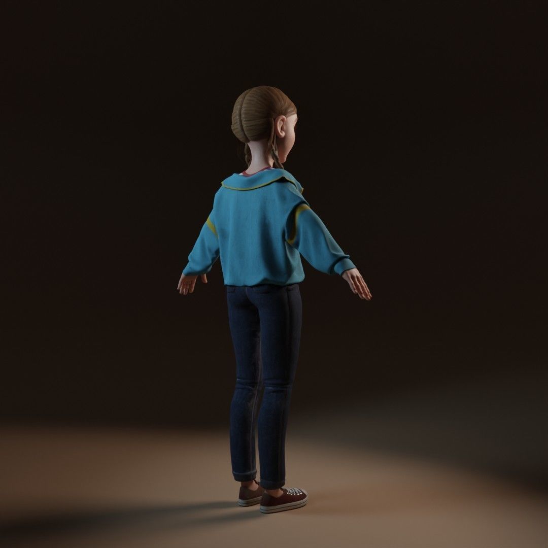 3D model Stylized Low Poly 3D Character Max VR / AR / low-poly | CGTrader