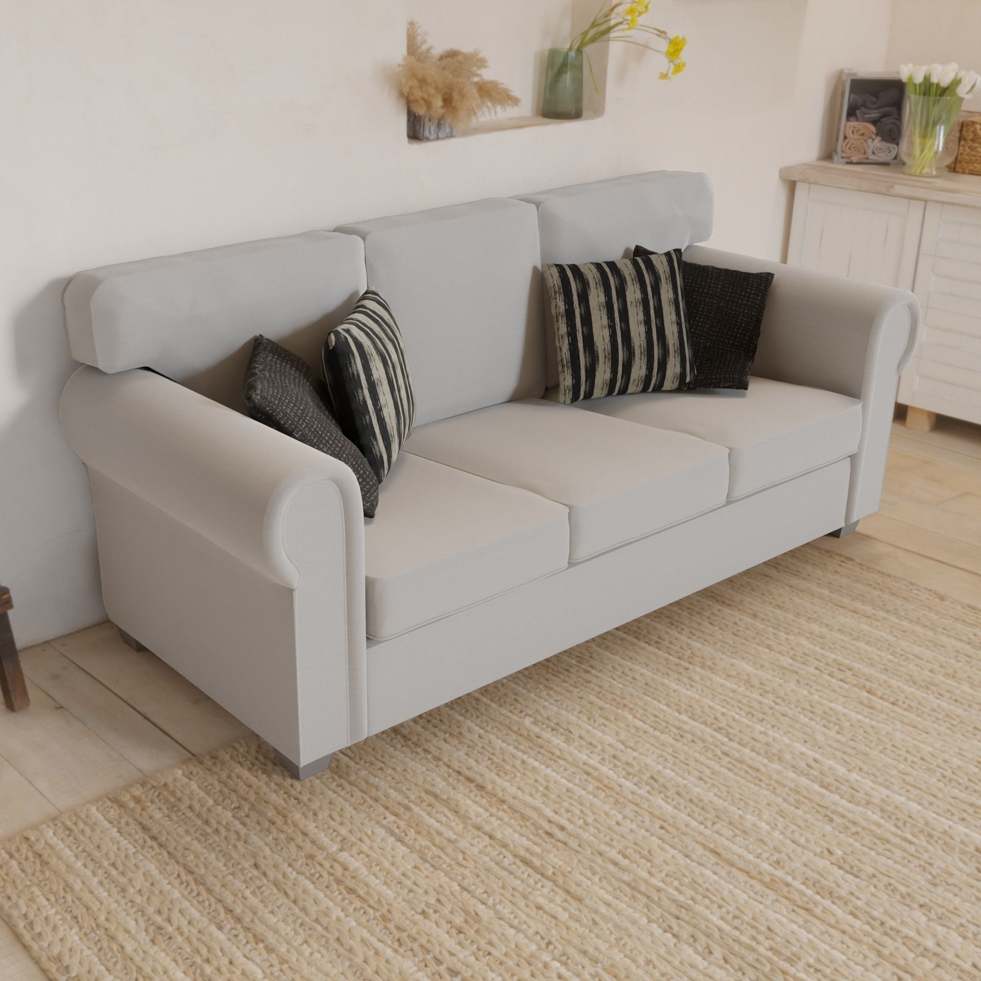 Sofa ASHLEY ALANDARI 3D model | CGTrader