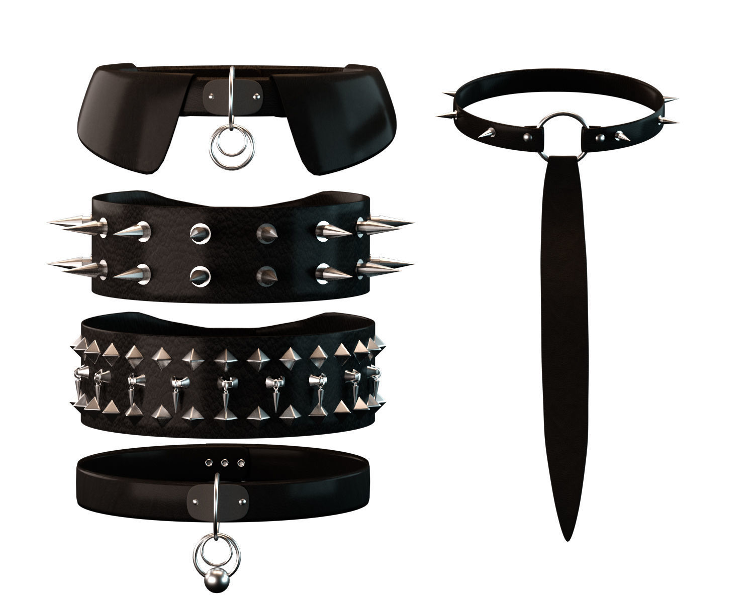 choker and harness brush and 3dmodel vlo1 3D model | CGTrader