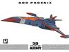Gatchaman GOD PHOENIX starship - 3D printing model - STL 3D model 3D ...