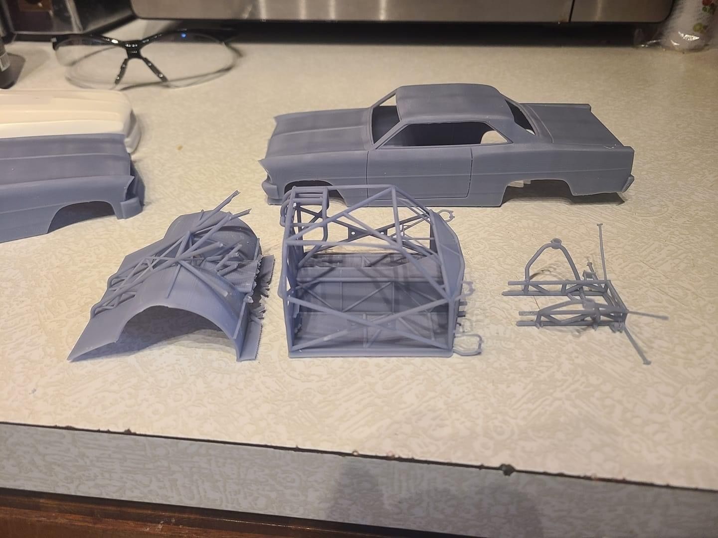 1967 Nova PROMOD tubular Chassis with floors tubs N firewall 3D model ...