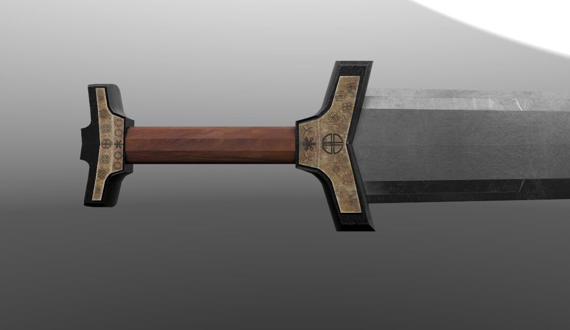 3D mesh Viking sword OBJ FBX STL blend file included 3D model | CGTrader