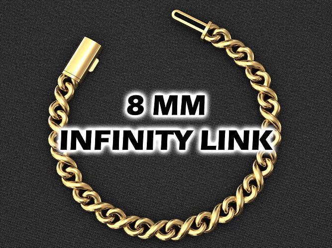 8 MM INFINITY LINK FOR BRACELET OR NECKLACE 3D model 3D printable ...