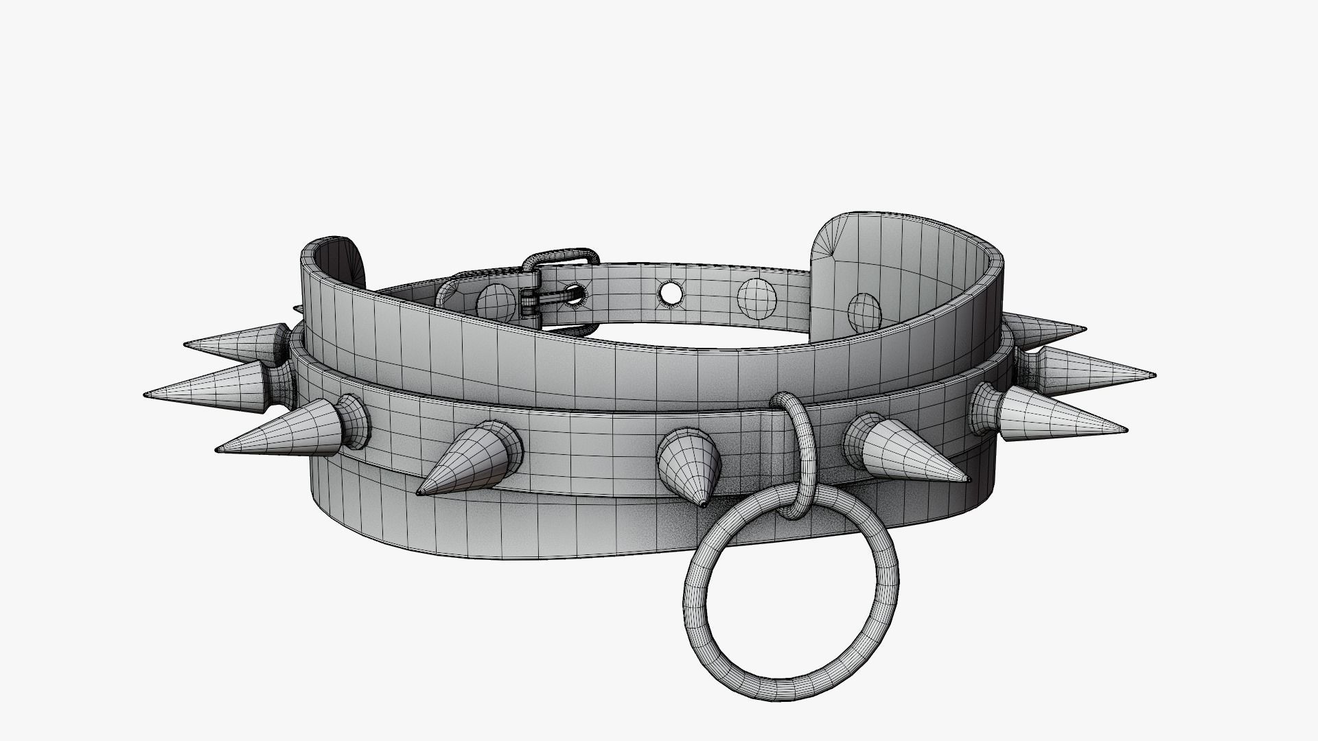 3D model Spiked Collar VR / AR / low-poly | CGTrader