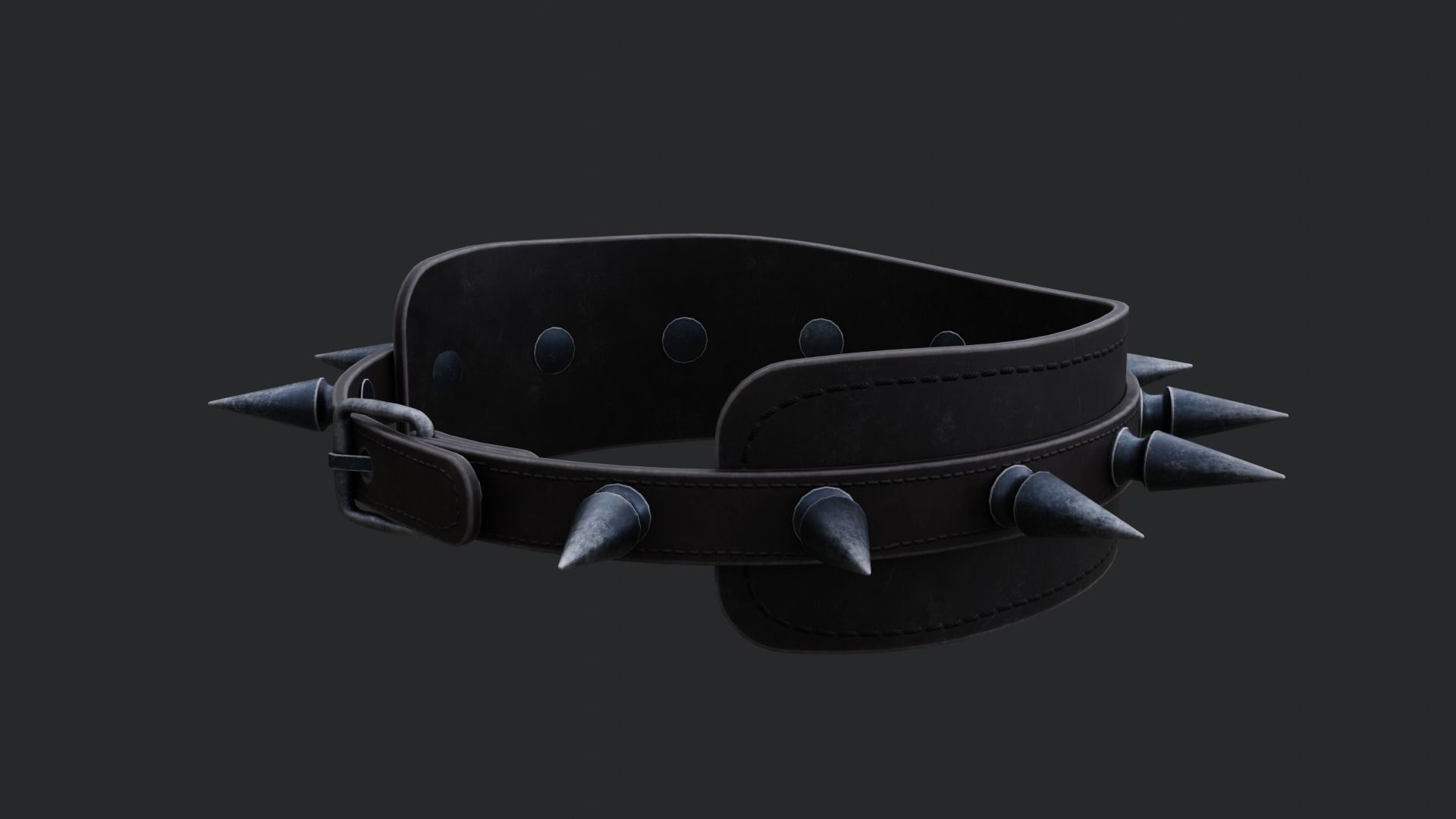 3D model Spiked Collar VR / AR / low-poly | CGTrader