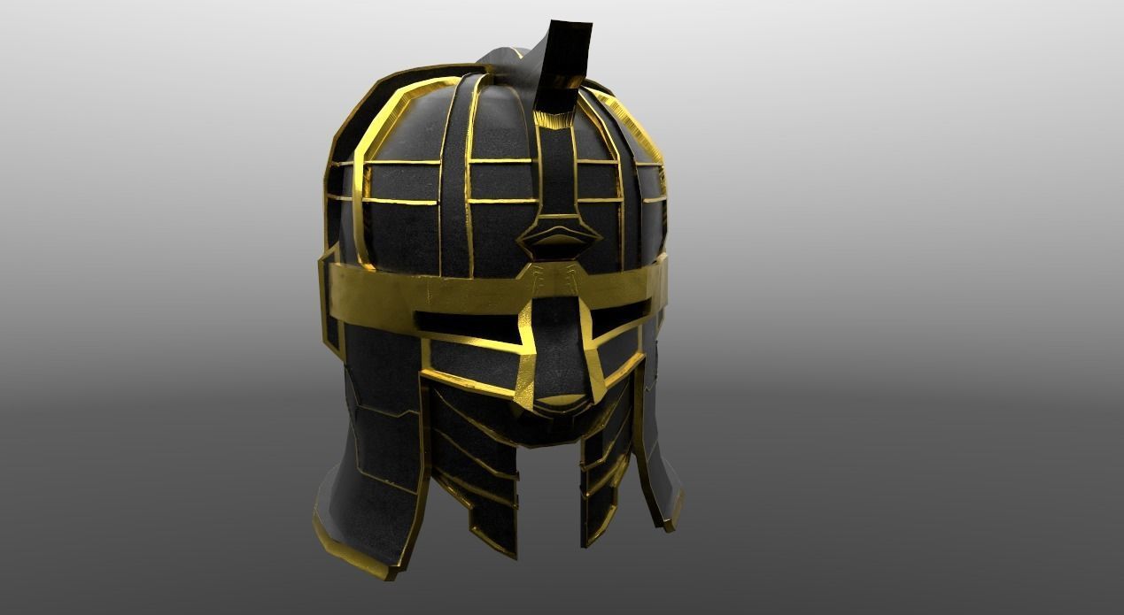 3D Printable Dwarven Helmet STL OBJ FBX and blend file 3D model | CGTrader