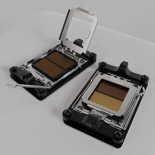 AMD AM5 Socket for Ryzen 7000 3D model | CGTrader