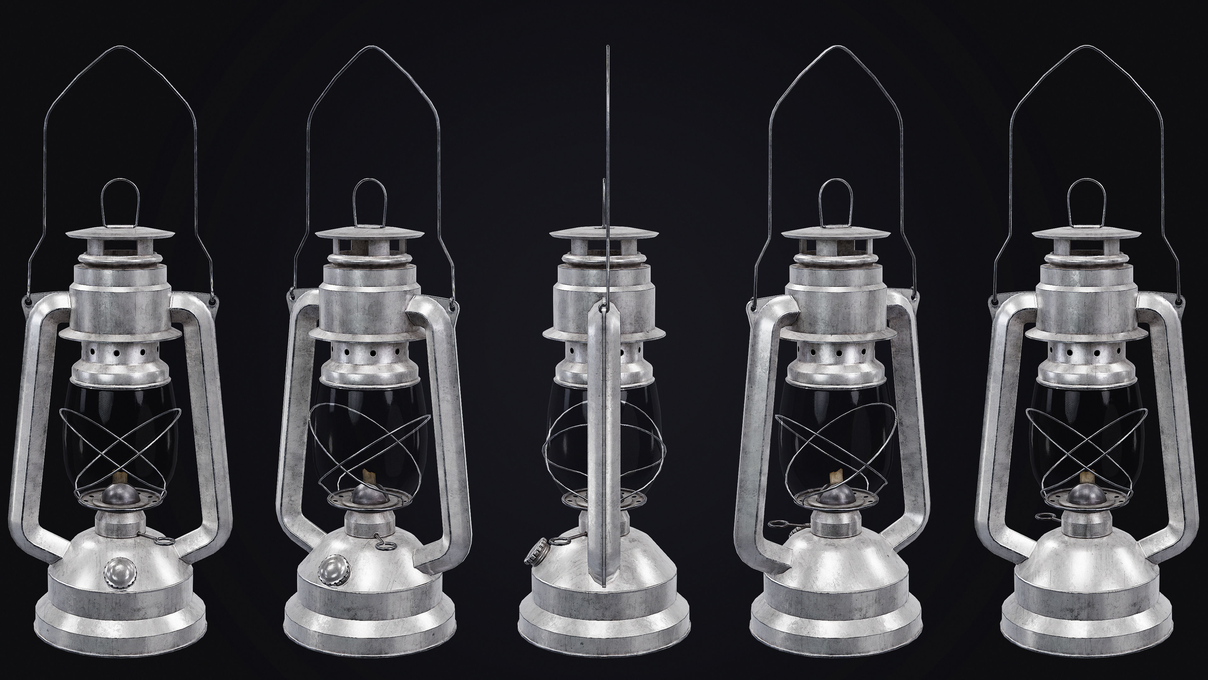 3D model Mine Oil Lamp Lantern VR / AR / low-poly | CGTrader
