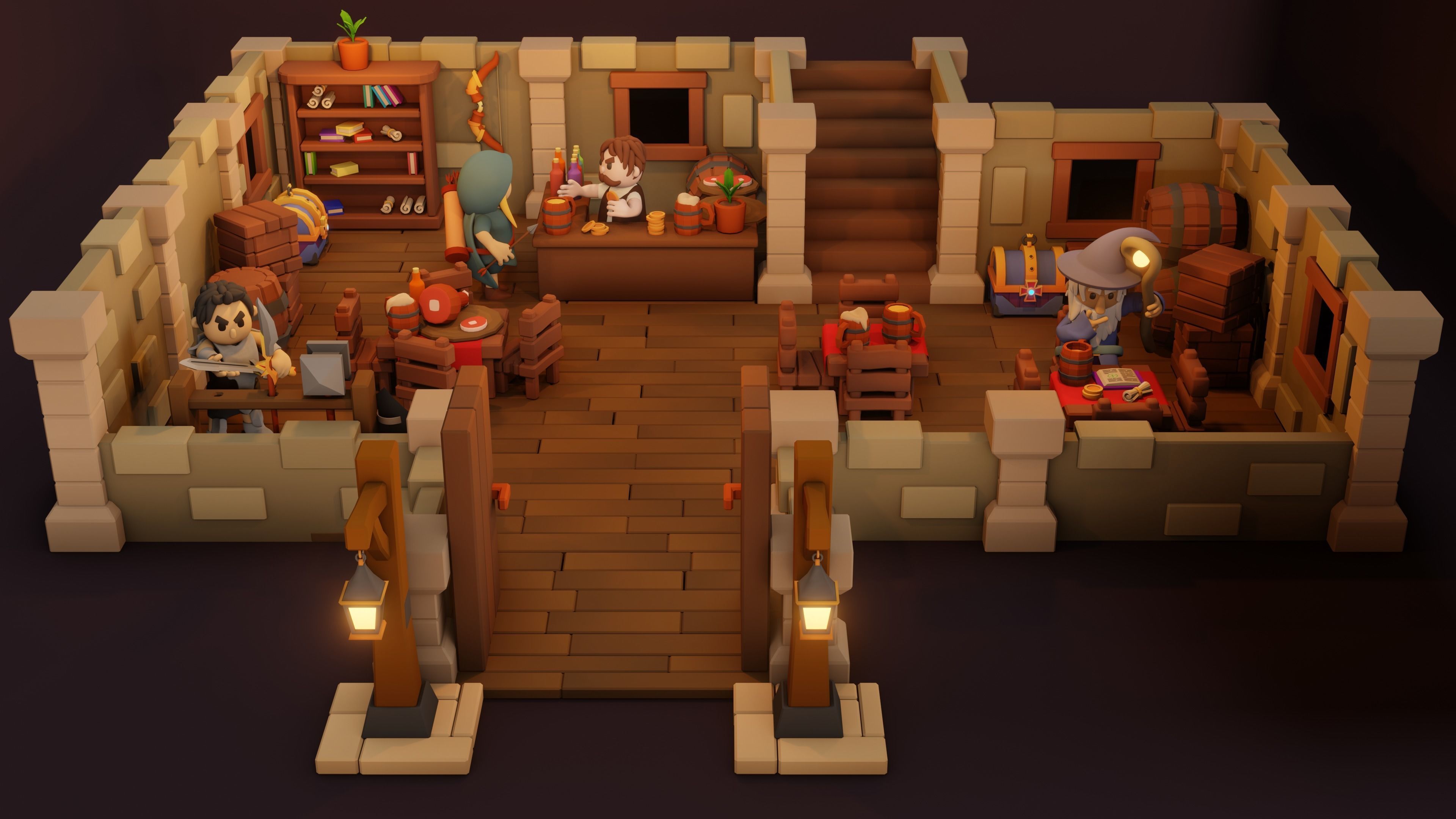 3D model Tavern Low poly models VR / AR / low-poly | CGTrader